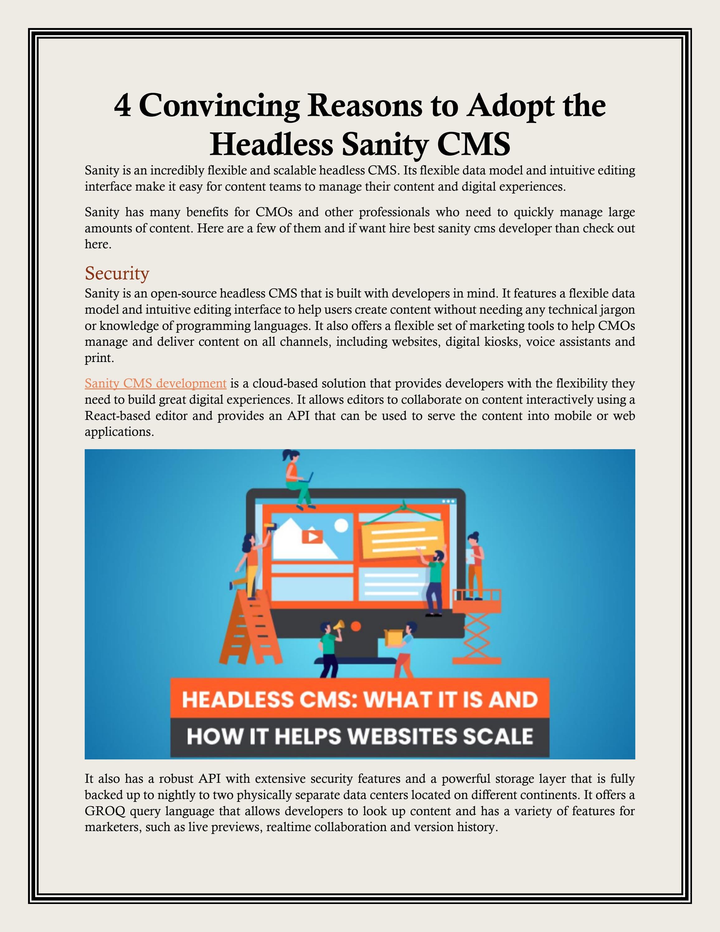 4 Convincing Reasons to Adopt the Headless Sanity CMS by nerderdigital ...