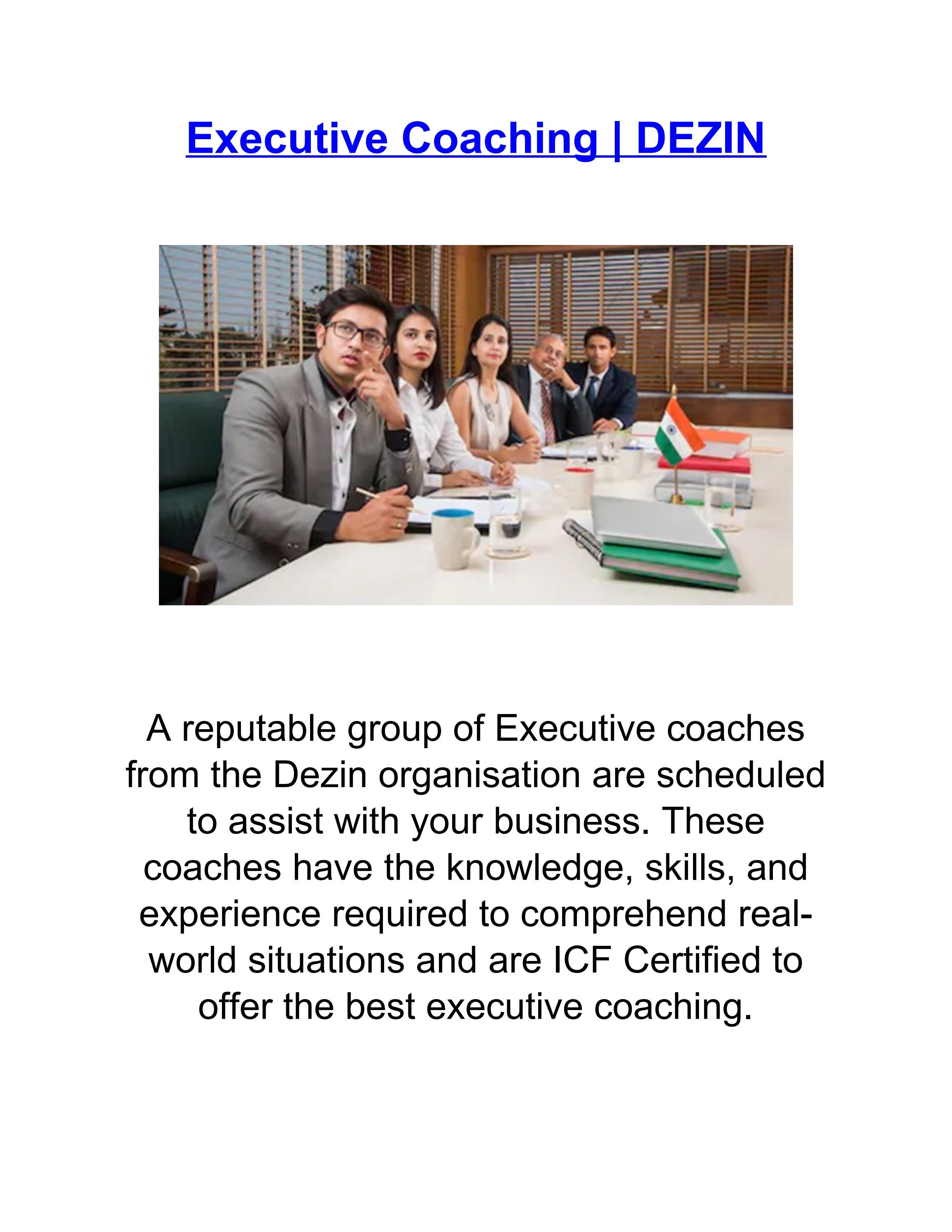 Executive Coaching | DEZIN by Dezin Consulting - Issuu