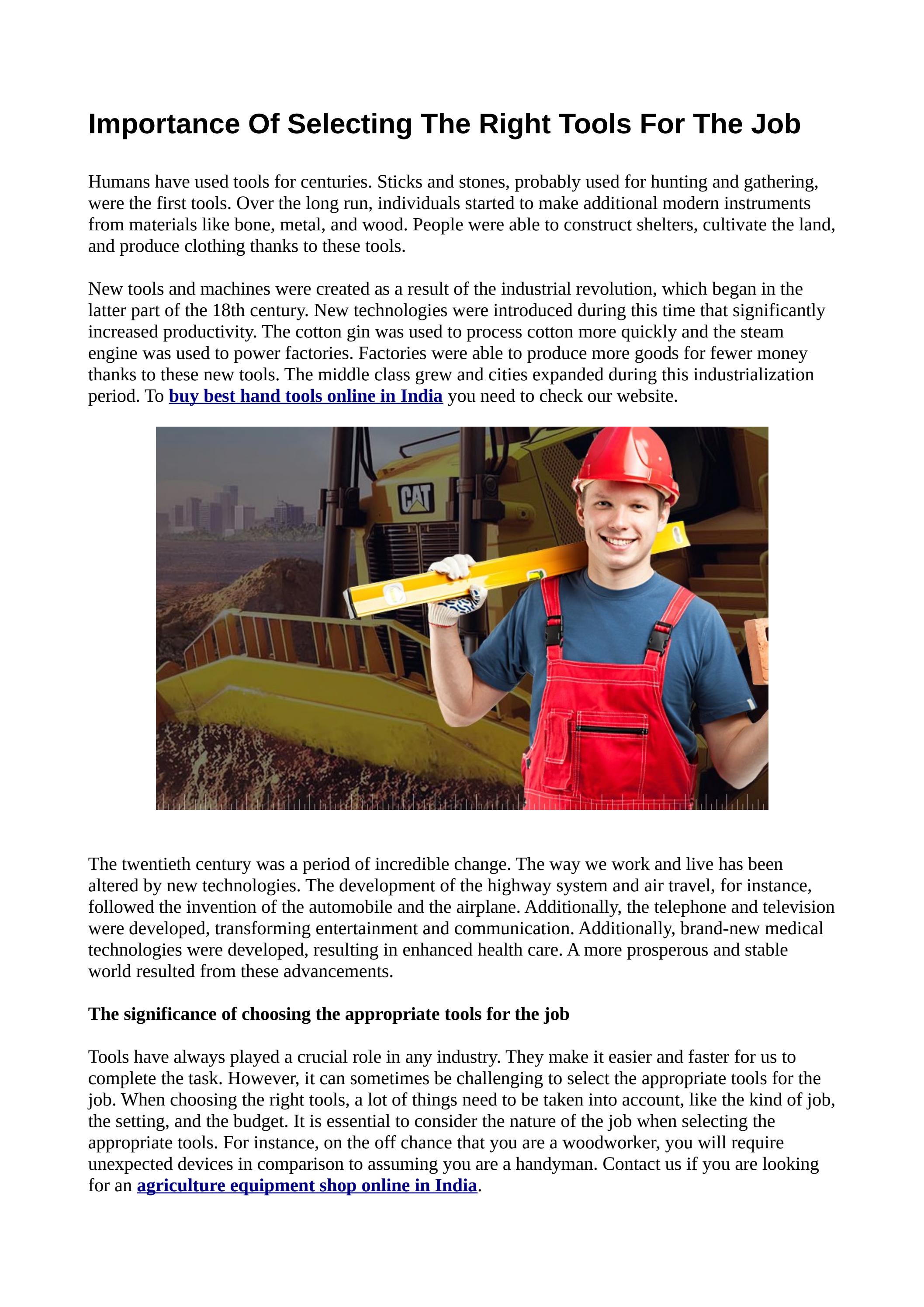 Importance Of Selecting The Right Tools For The Job by Buy bearing ...