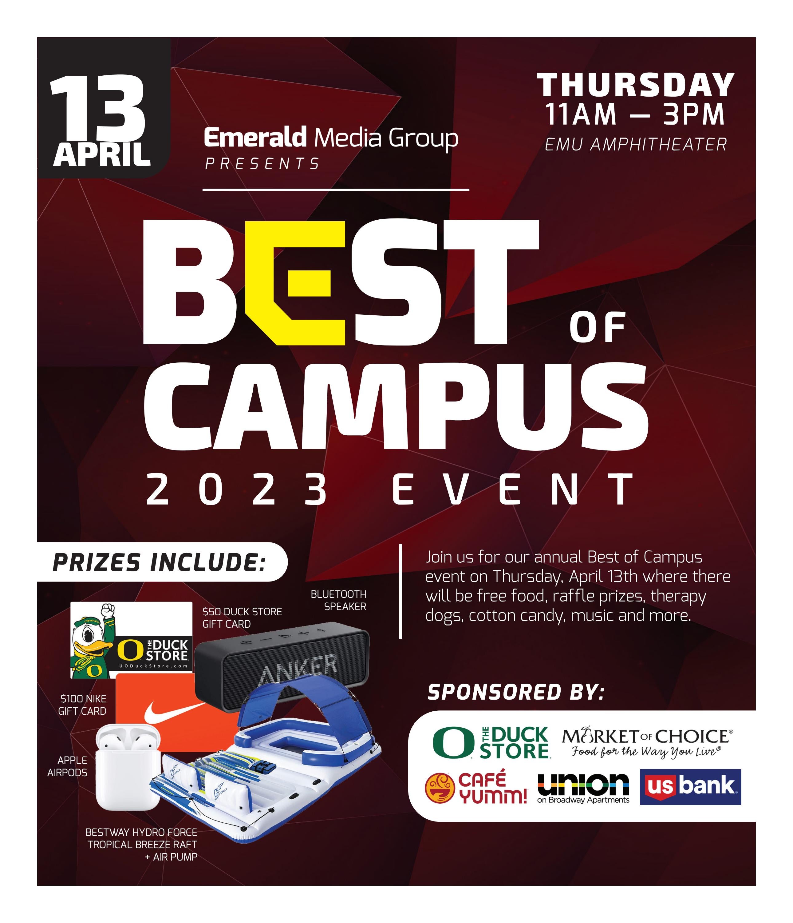 2023 Best of Campus Event Guide by Emerald Media Group - Issuu