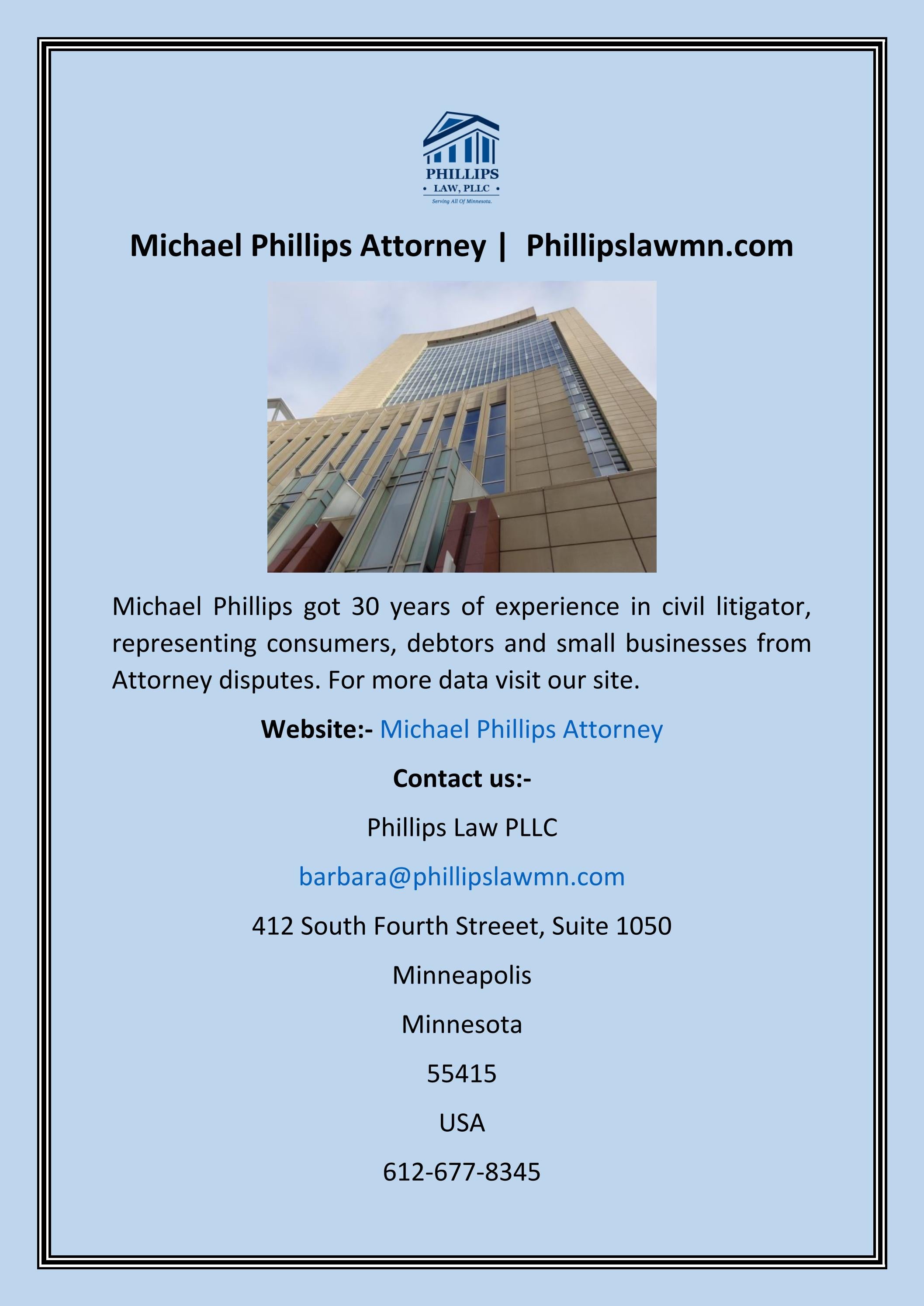 Michael Phillips Attorney | Phillipslawmn.com by Phillips Law PLLC - Issuu