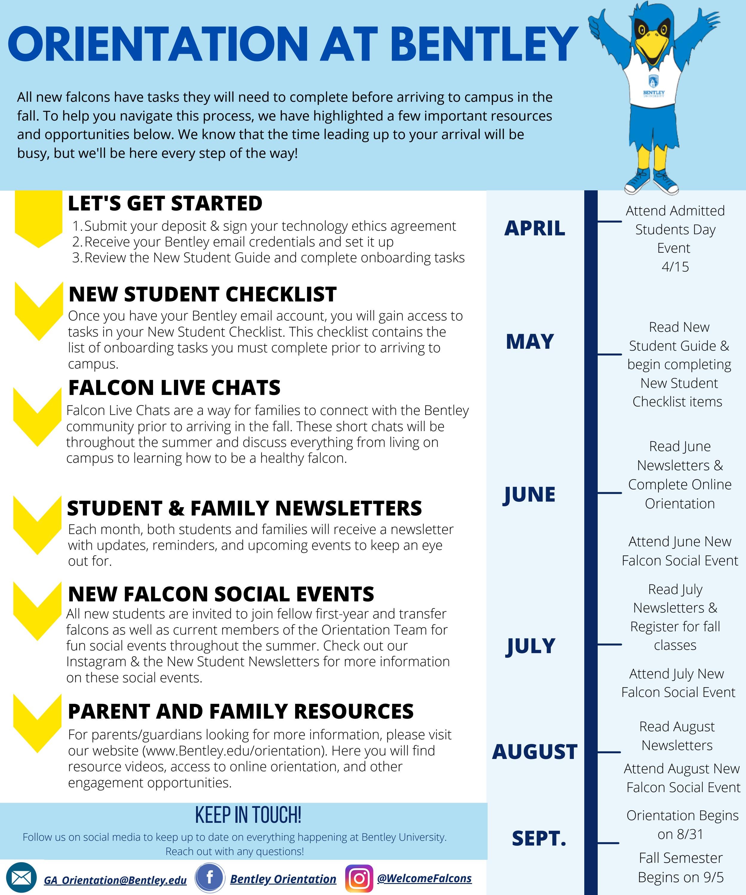 Orientation at Bentley- Admitted Students Day Handout by Bentley ...