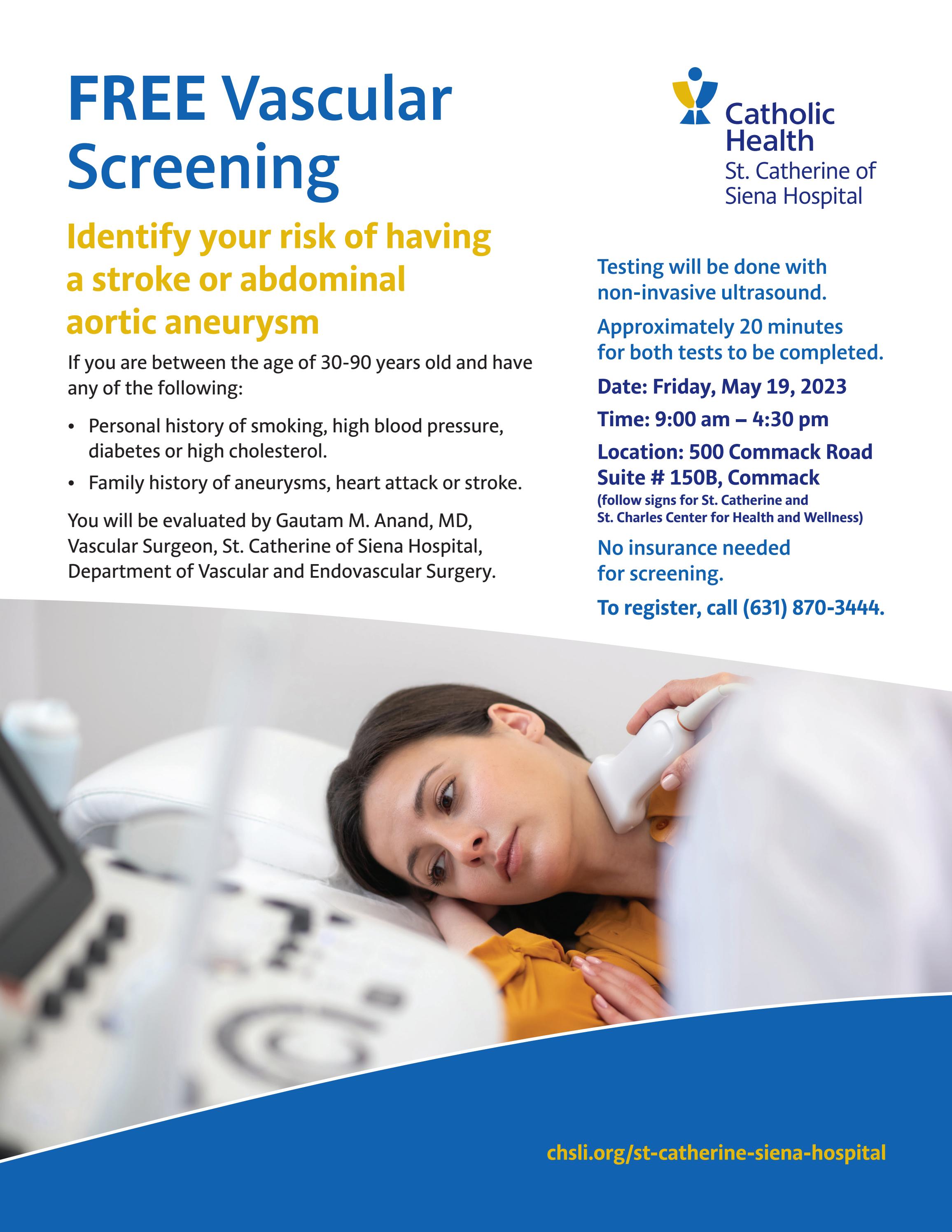 St. Catherine of Siena Free Vascular Screening by catholichealthLI - Issuu