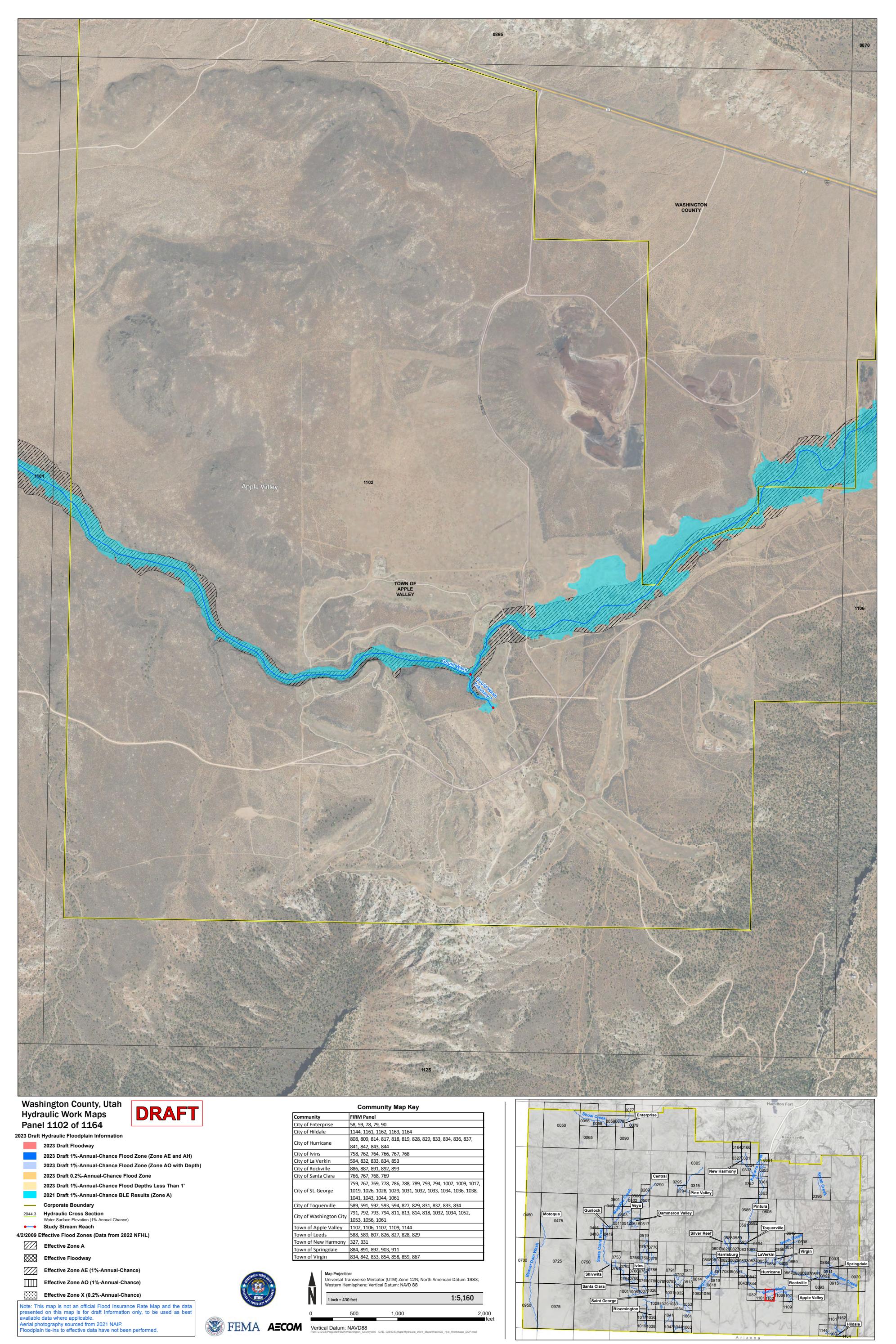 Apple Valley Floodplain Work Maps by Utah Division of Emergency ...