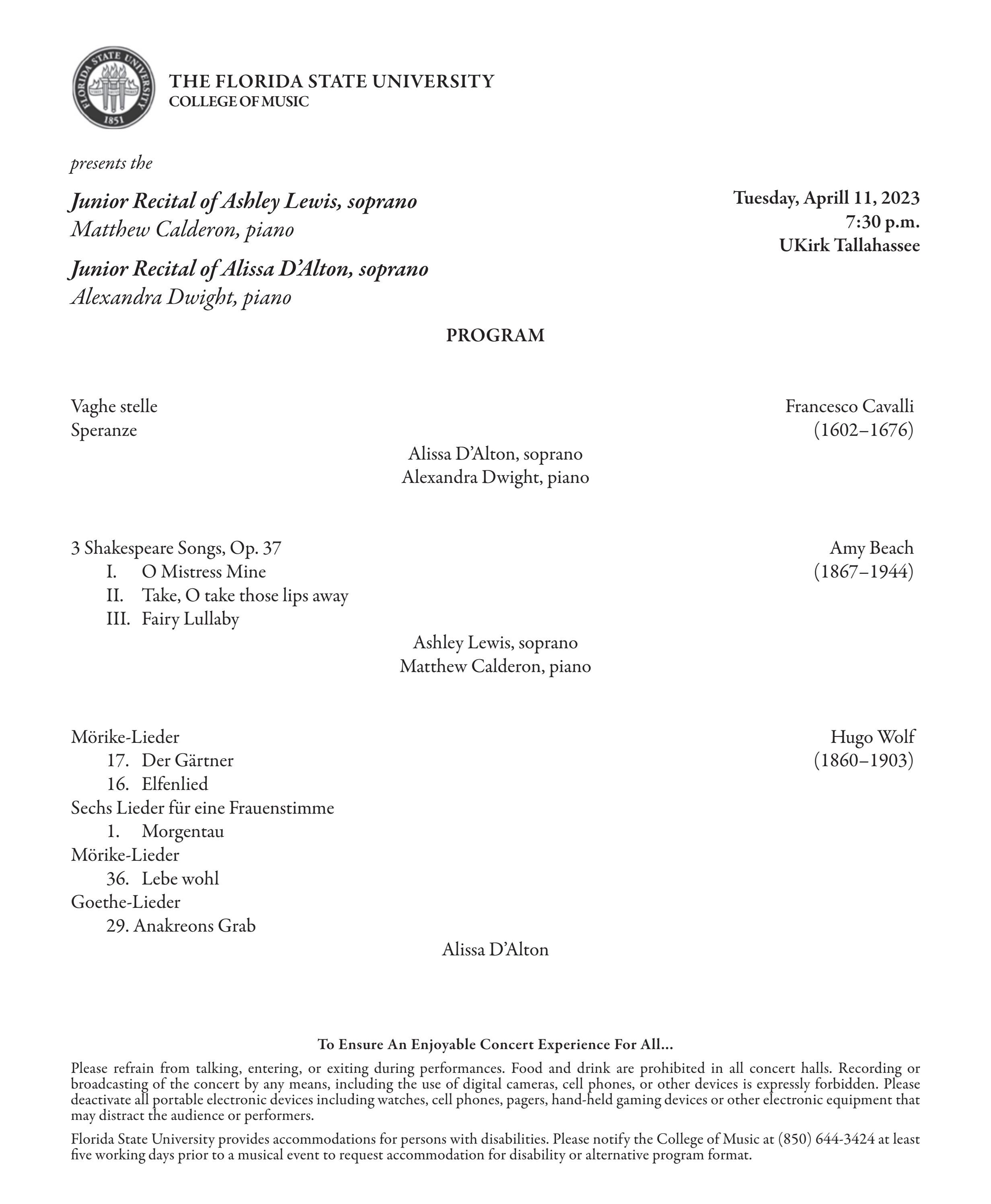 20230411_Lewis_D'Alton by Florida State University College of Music - Issuu