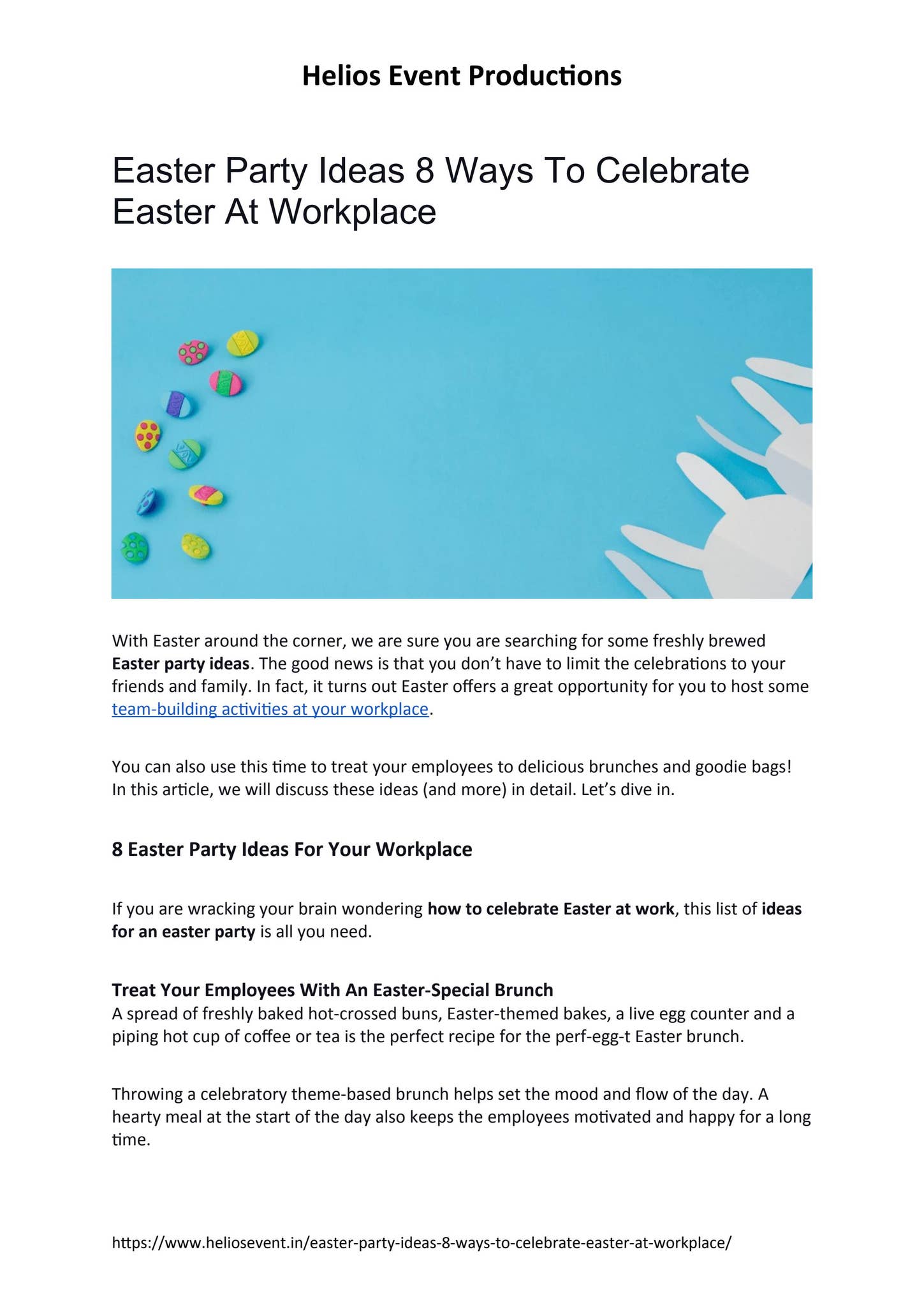 Easter Party Ideas: 8 Ways To Celebrate Easter At Workplace by ...