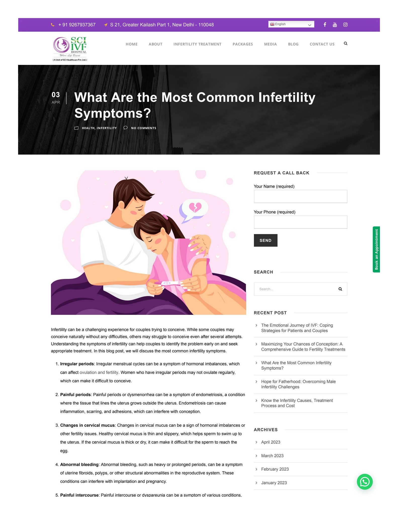 What Are the Most Common Infertility Symptoms? by SCI IVF Hospital - Issuu