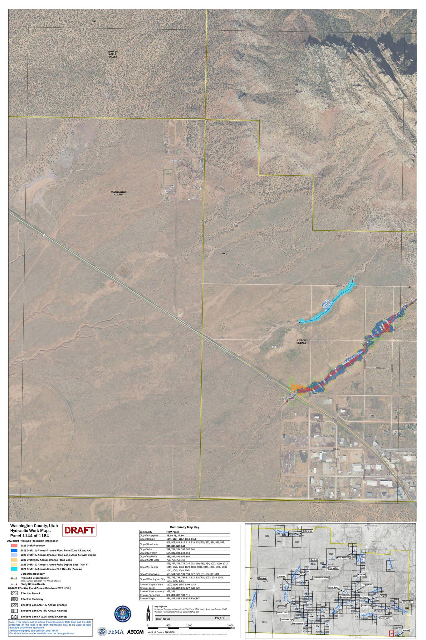 Hildale Floodplain Work Maps by Utah Division of Emergency Management ...