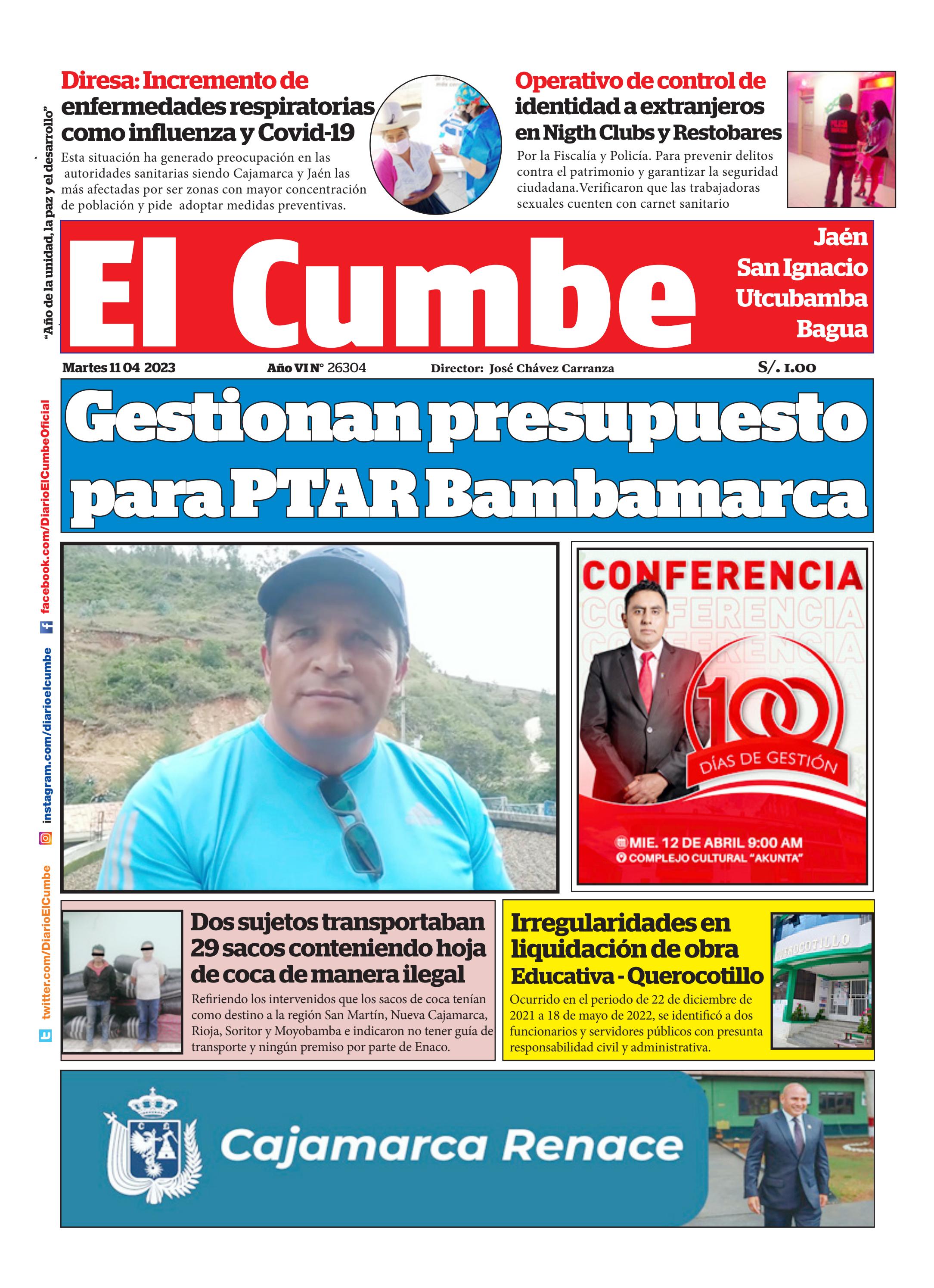 Diario EL CUMBE 11 de abril del 2023 by diarioelcumbecajamarca - Issuu
