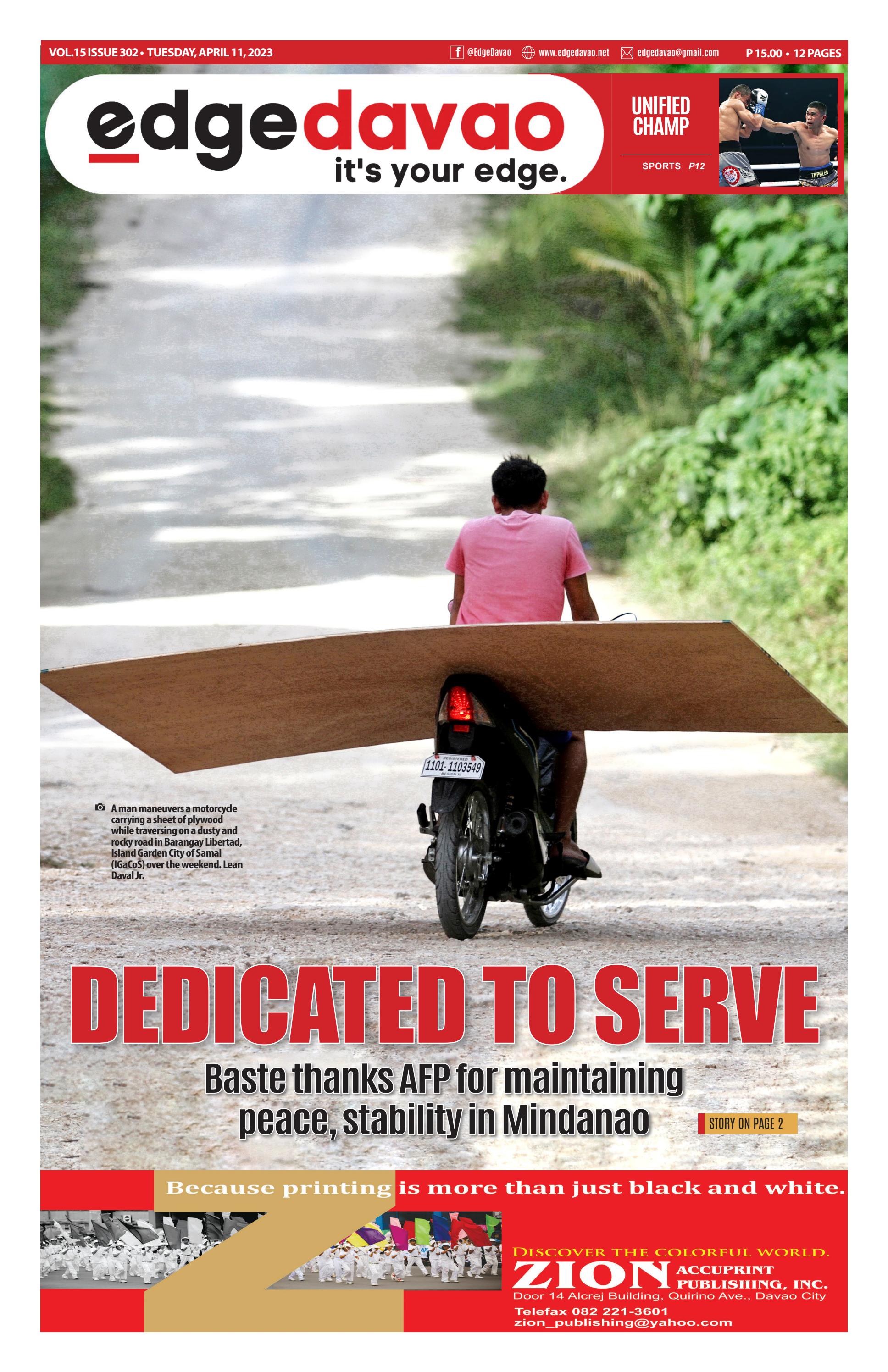 Edge Davao Vol. 15 Issue 302 | Tuesday, April 11, 2023 by Edge Davao The Business Paper - Issuu