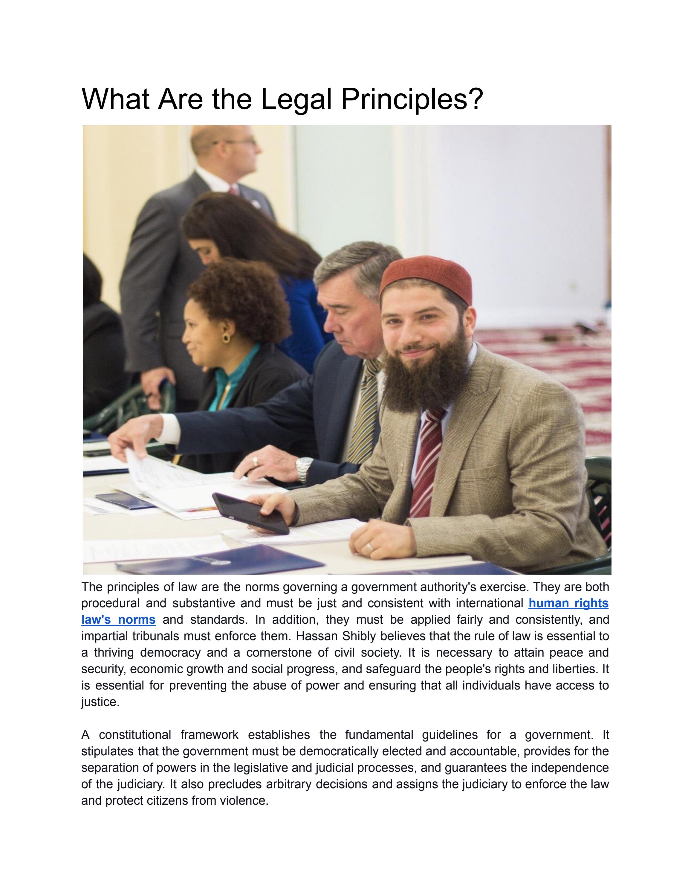What Are the Legal Principles? by Hassan Shibly - Issuu