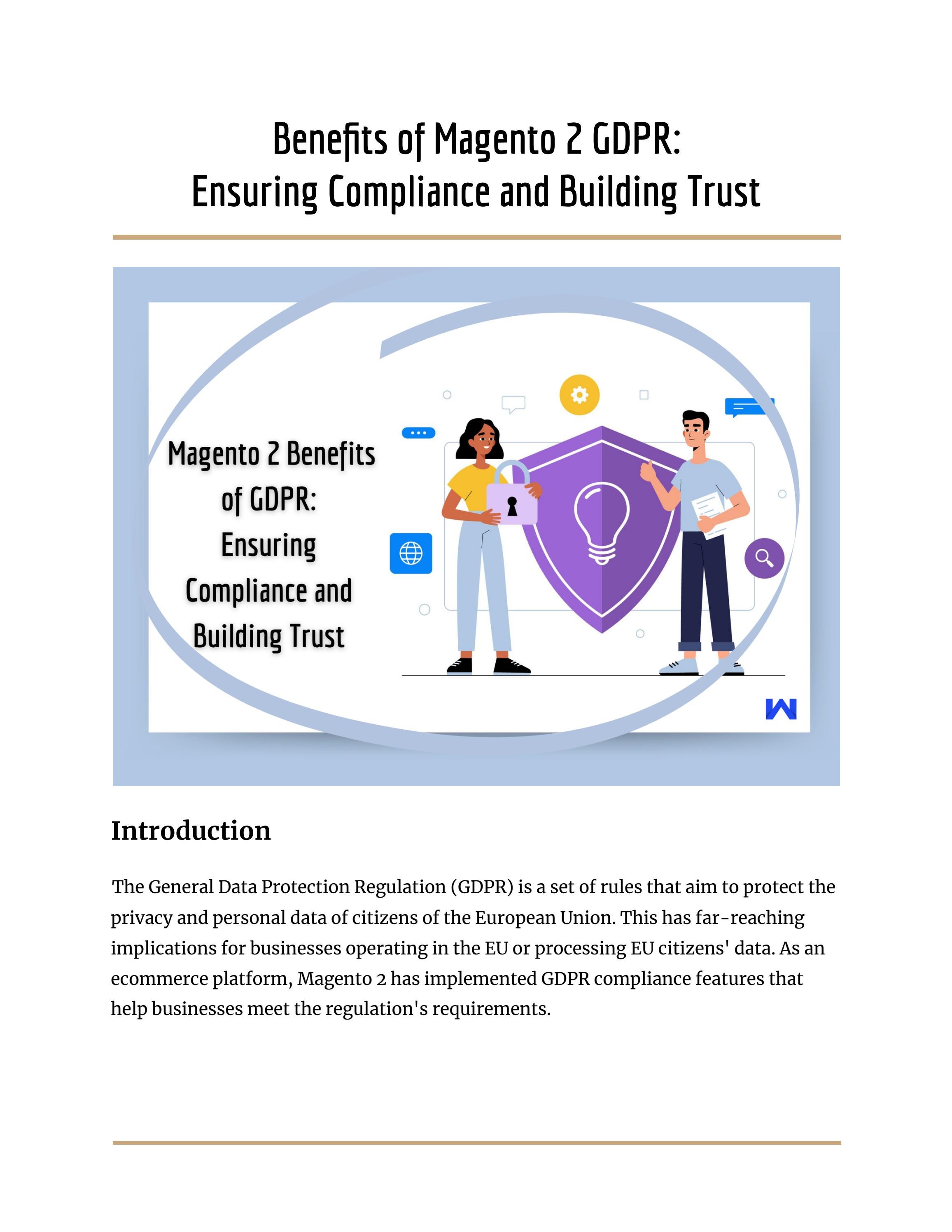 Benefits of Magento 2 GDPR: Ensuring Compliance and Building Trust by ... Benefits of Magento 2 GDPR: Ensuring Compliance and Building Trust by ...
