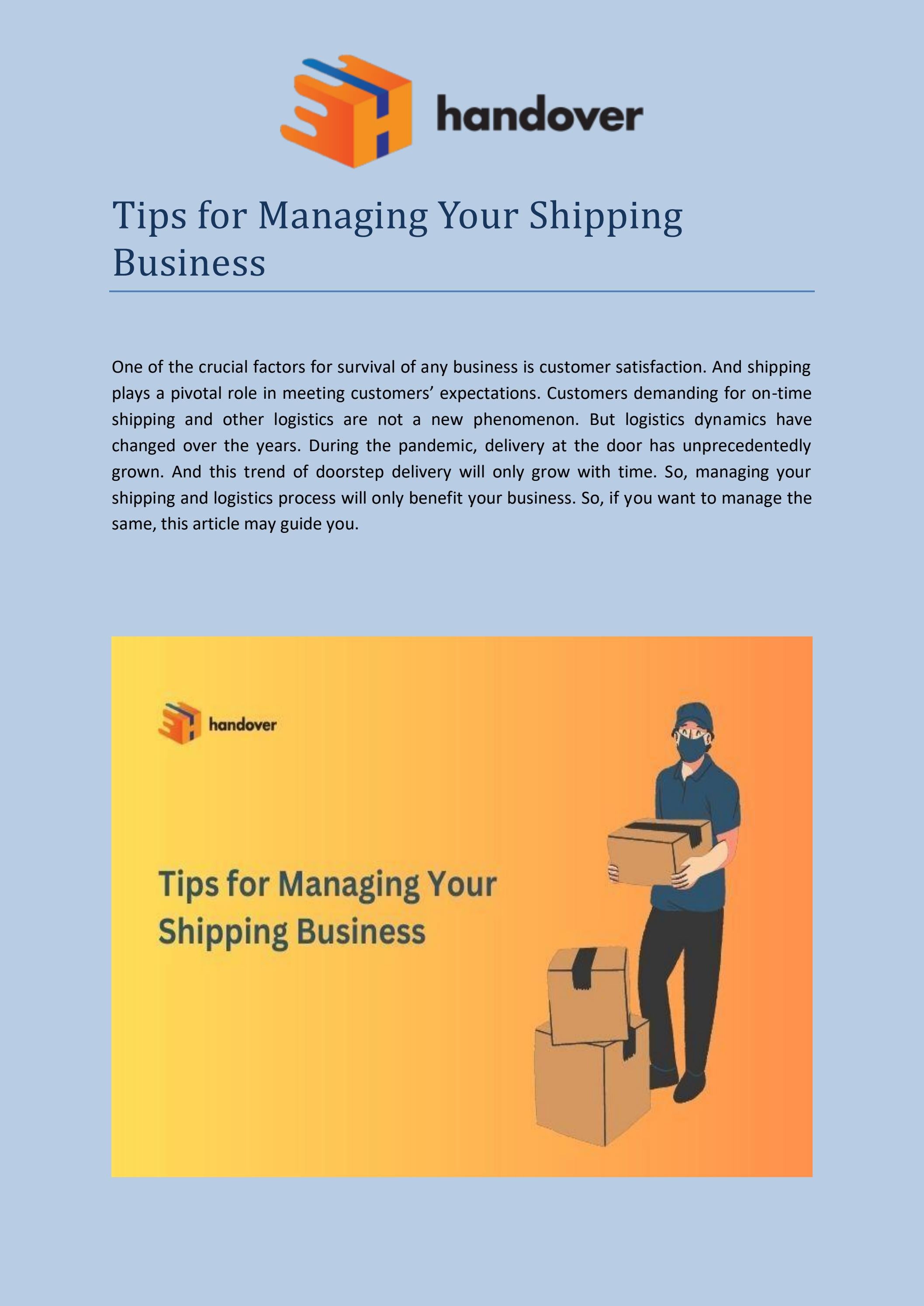 Tips for Managing Your Shipping Business by handover - Issuu