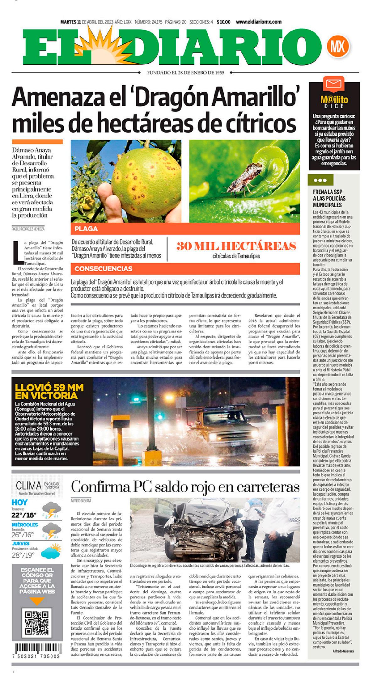 El Diario #25,067 by El Diario de Ciudad Victoria - Issuu