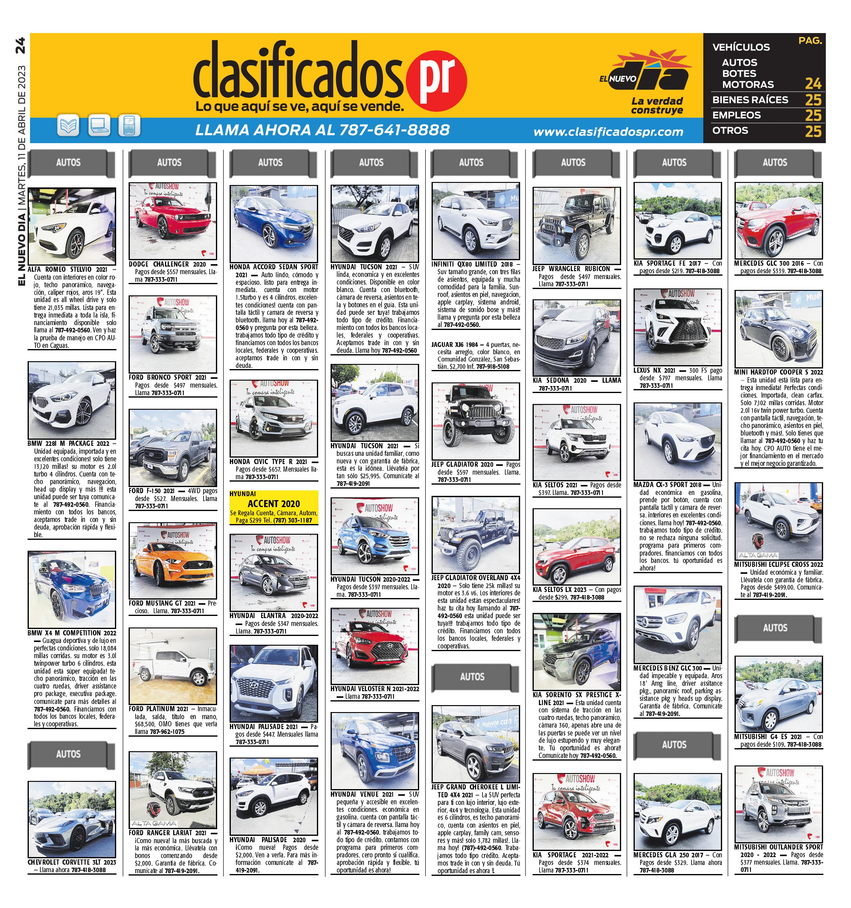 Clasificados PR 04 11 2023 by ClasificadosPR.com - Issuu