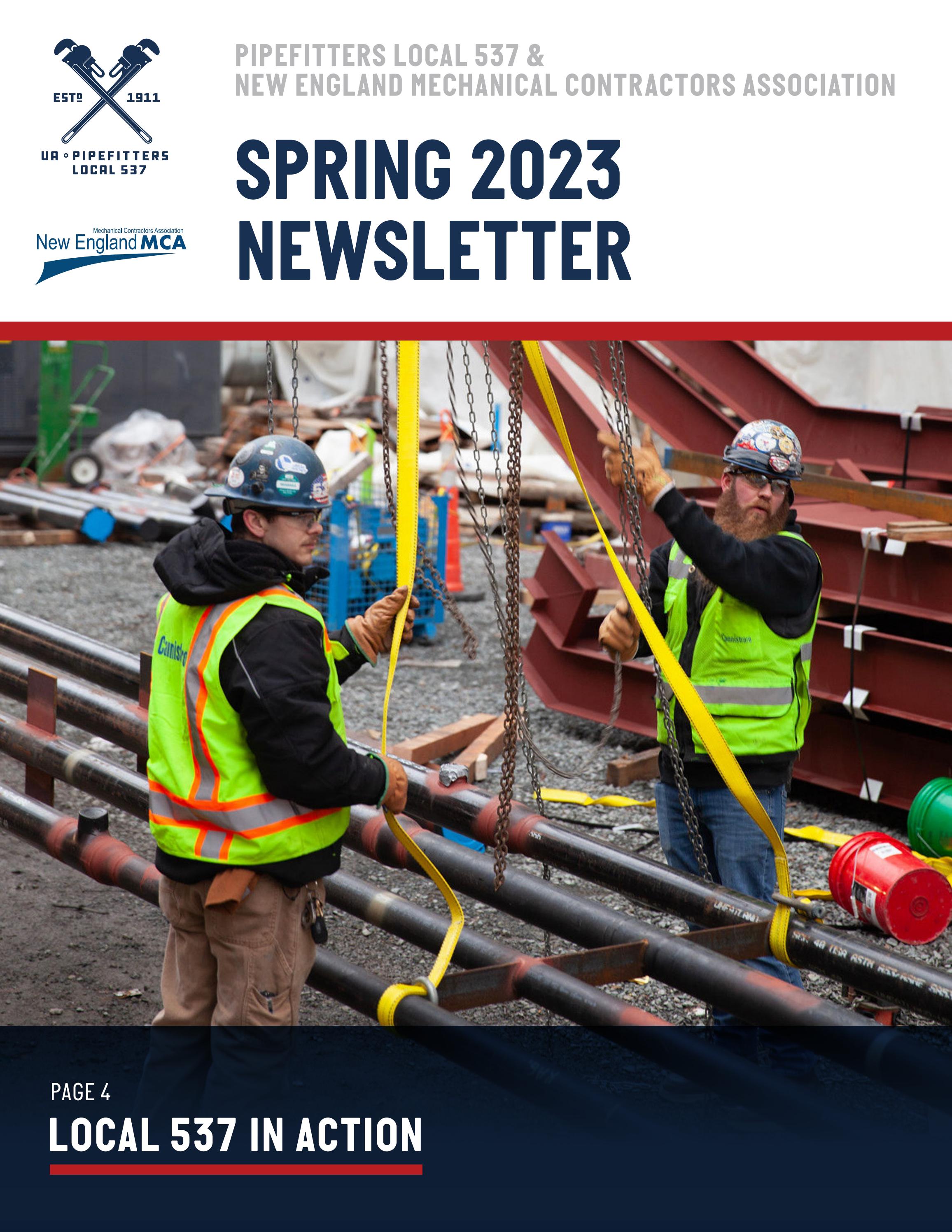Pipefitters Local 537 Spring 2023 Newsletter by Pipefitters 537 - Issuu
