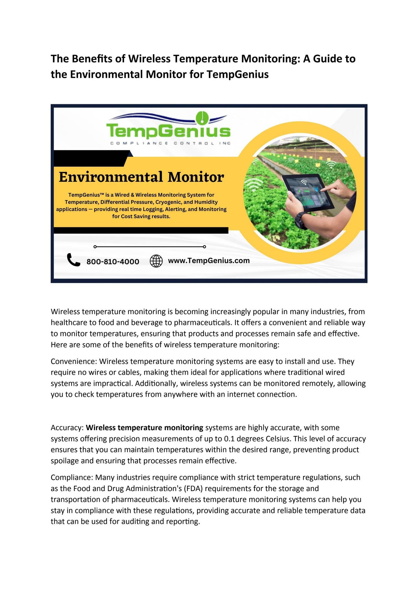 The Benefits of Wireless Temperature Monitoring: A Guide to the ...