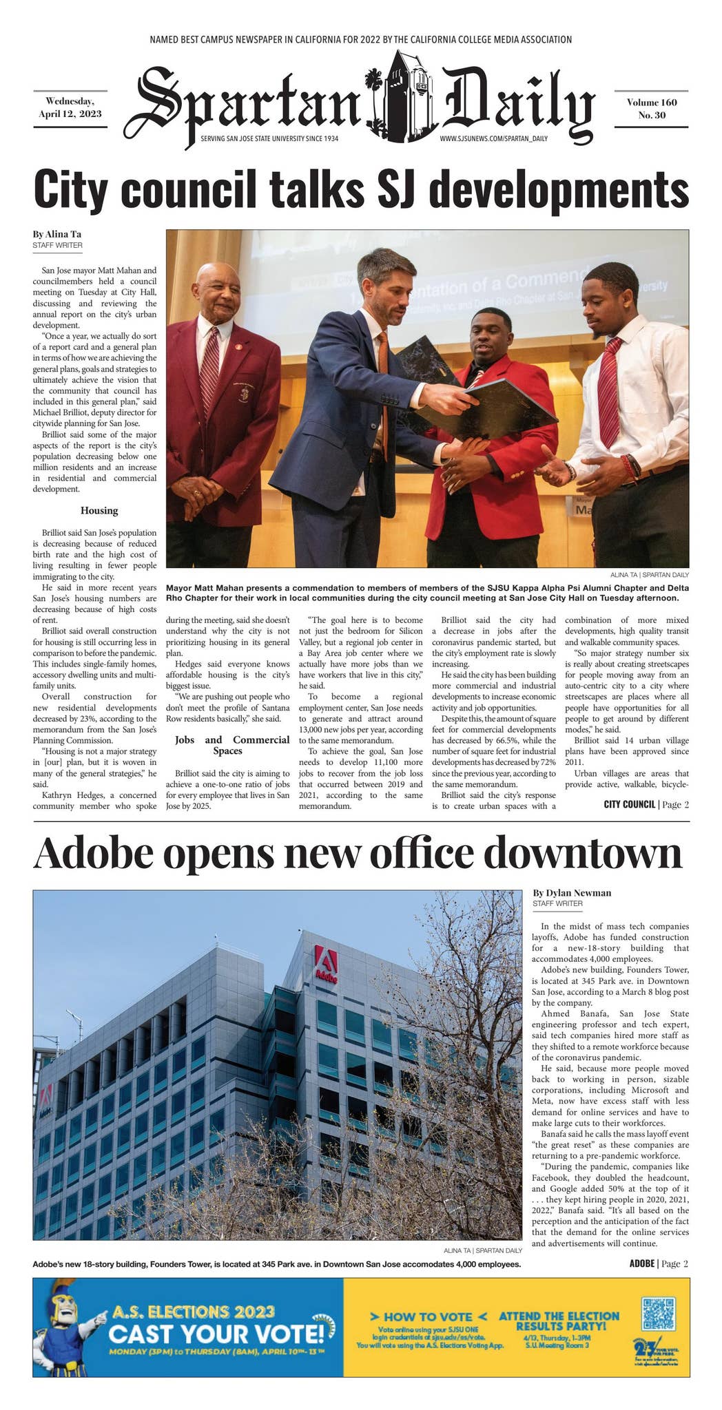 Spartan Daily Vol. 160 No. 30 by Spartan Daily - Issuu