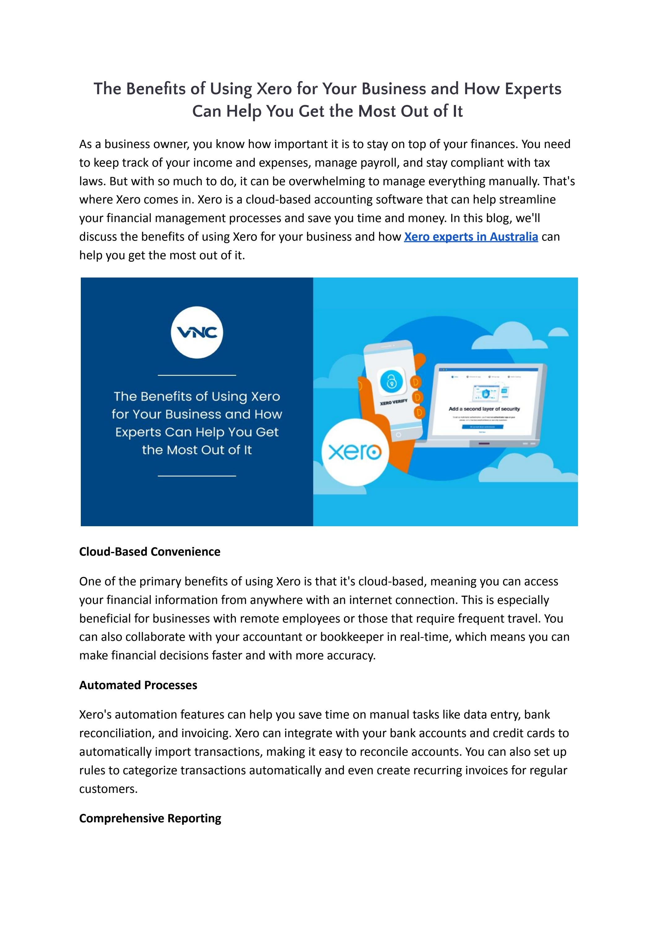 The Benefits of Using Xero for Your Business and How Experts Can Help ...