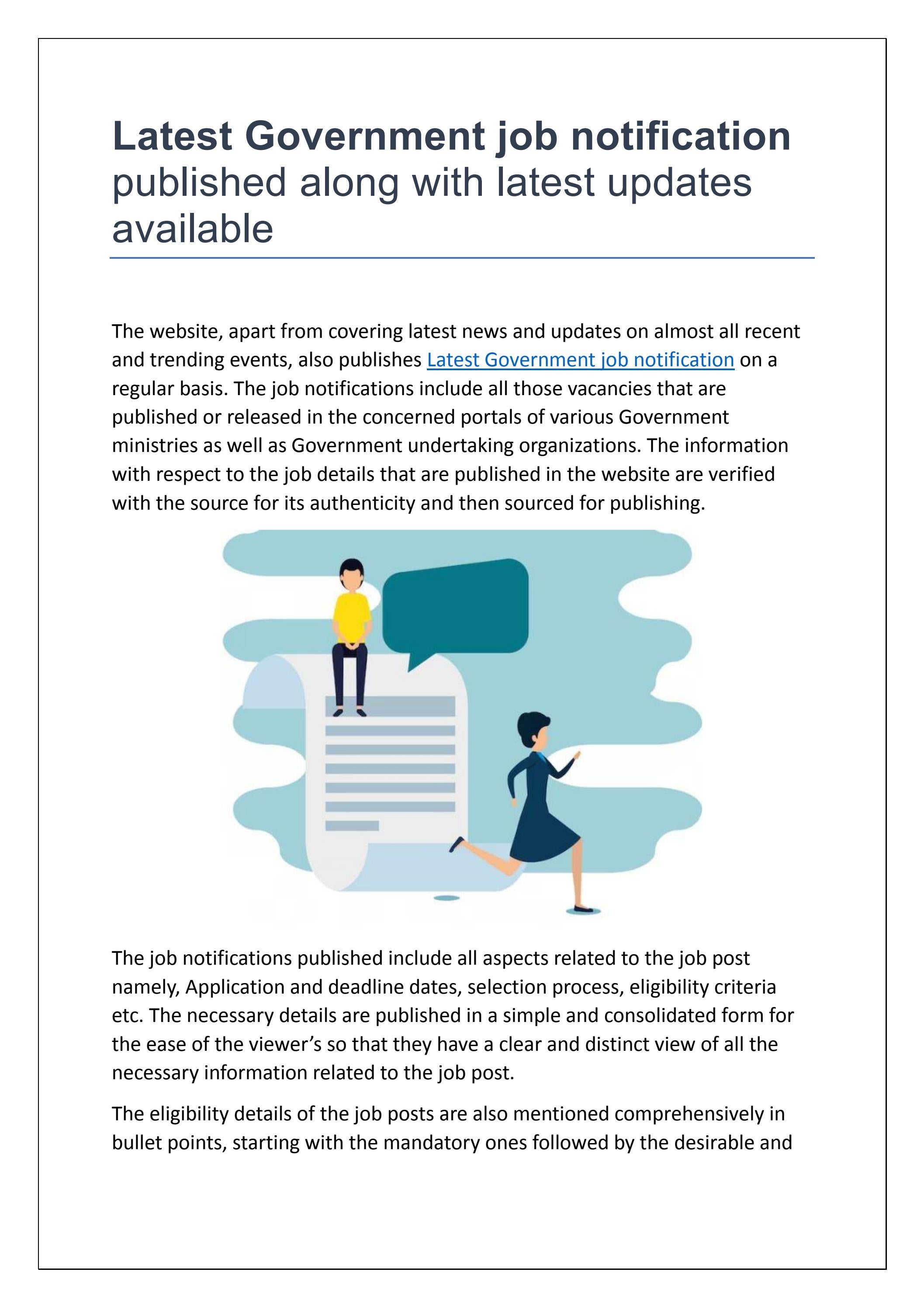 Latest Government job notification by GenX Tech World - Issuu