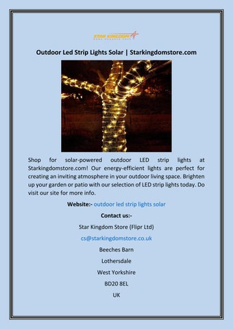Outdoor Led Strip Lights Solar | Starkingdomstore.com by Star Kingdom ...