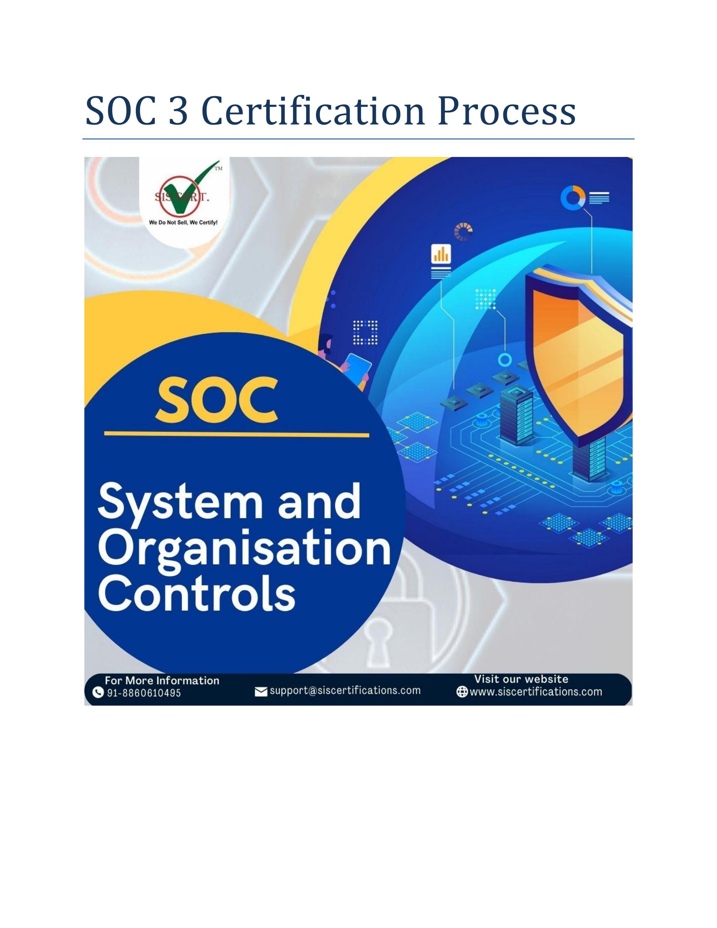 SOC 3 Certification Process by siscertglobal - Issuu