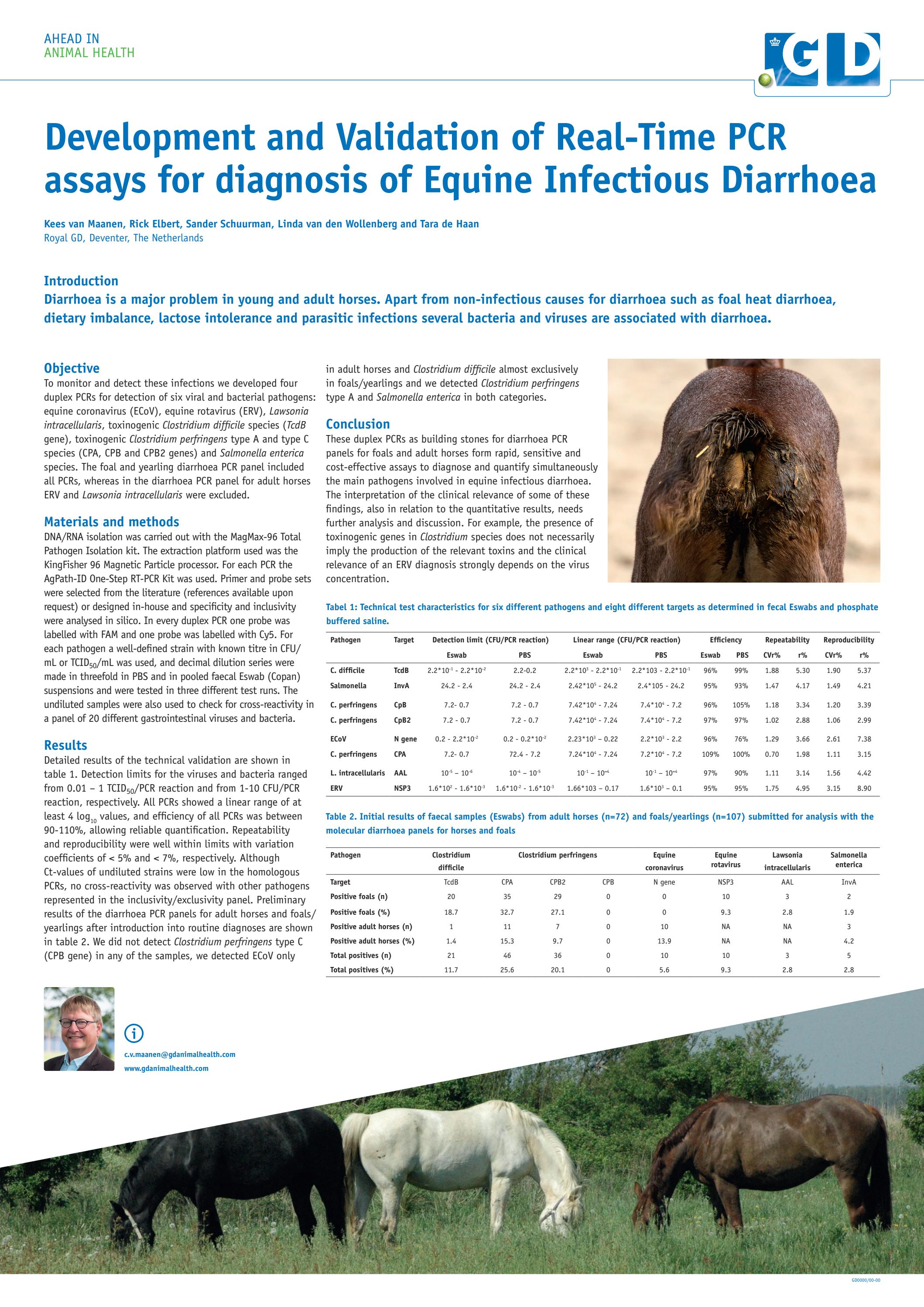 Development and Validation of Real-Time PCR assays for diagnosis of Equine Infectious Diarrhoea ...