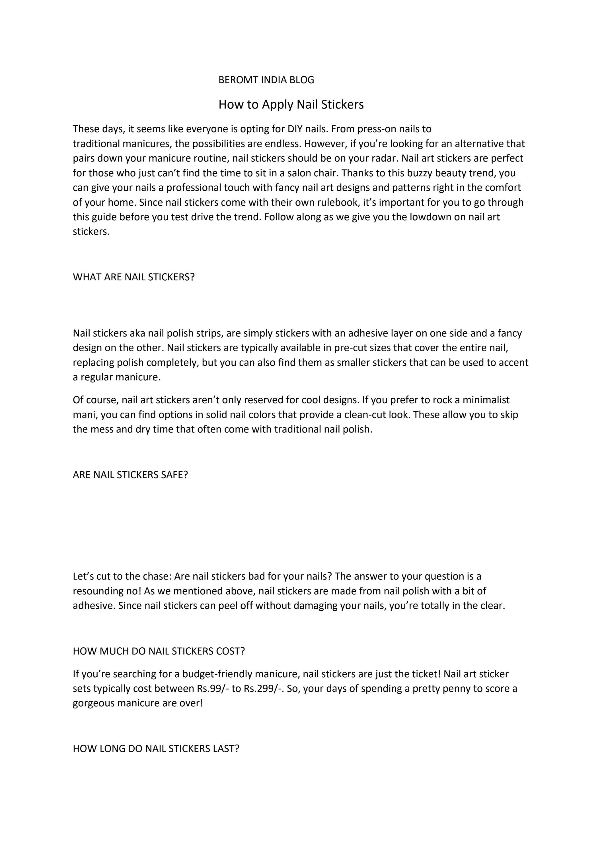 How to Apply Nail Stickers at Home | 7 Easy Steps Tutorial | by seo ...