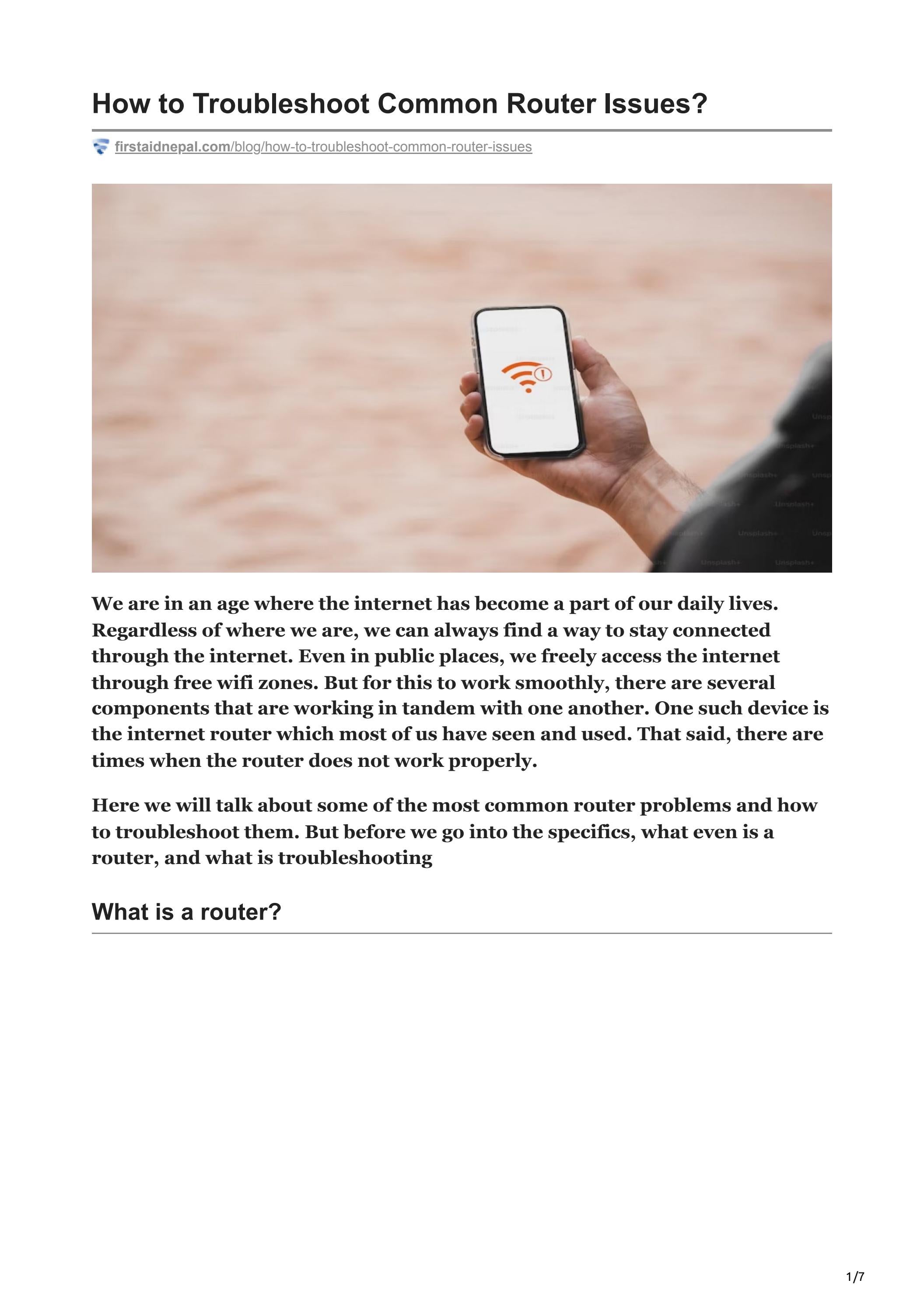 How to Troubleshoot Common Router Issue? by First Aid Nepal - Issuu