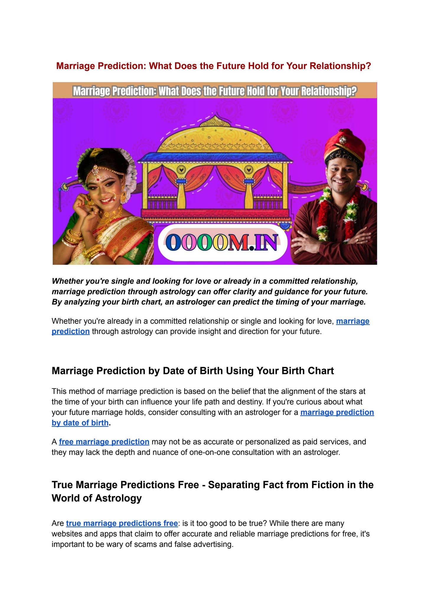 Marriage Prediction: What Does the Future Hold for Your Relationship ...