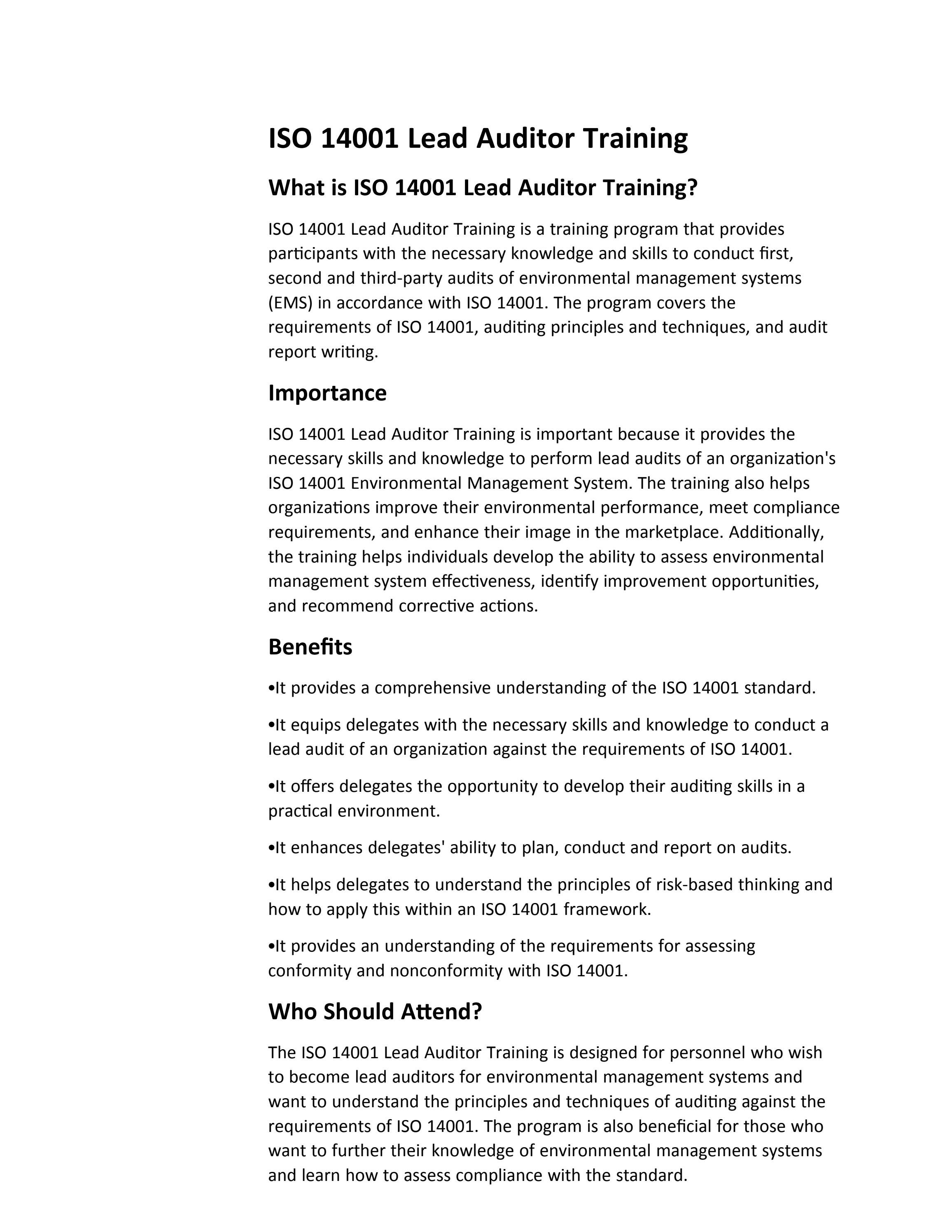 ISO 14001 lead auditor training online by noah2419 - Issuu ISO 14001 lead auditor training online by noah2419 - Issuu