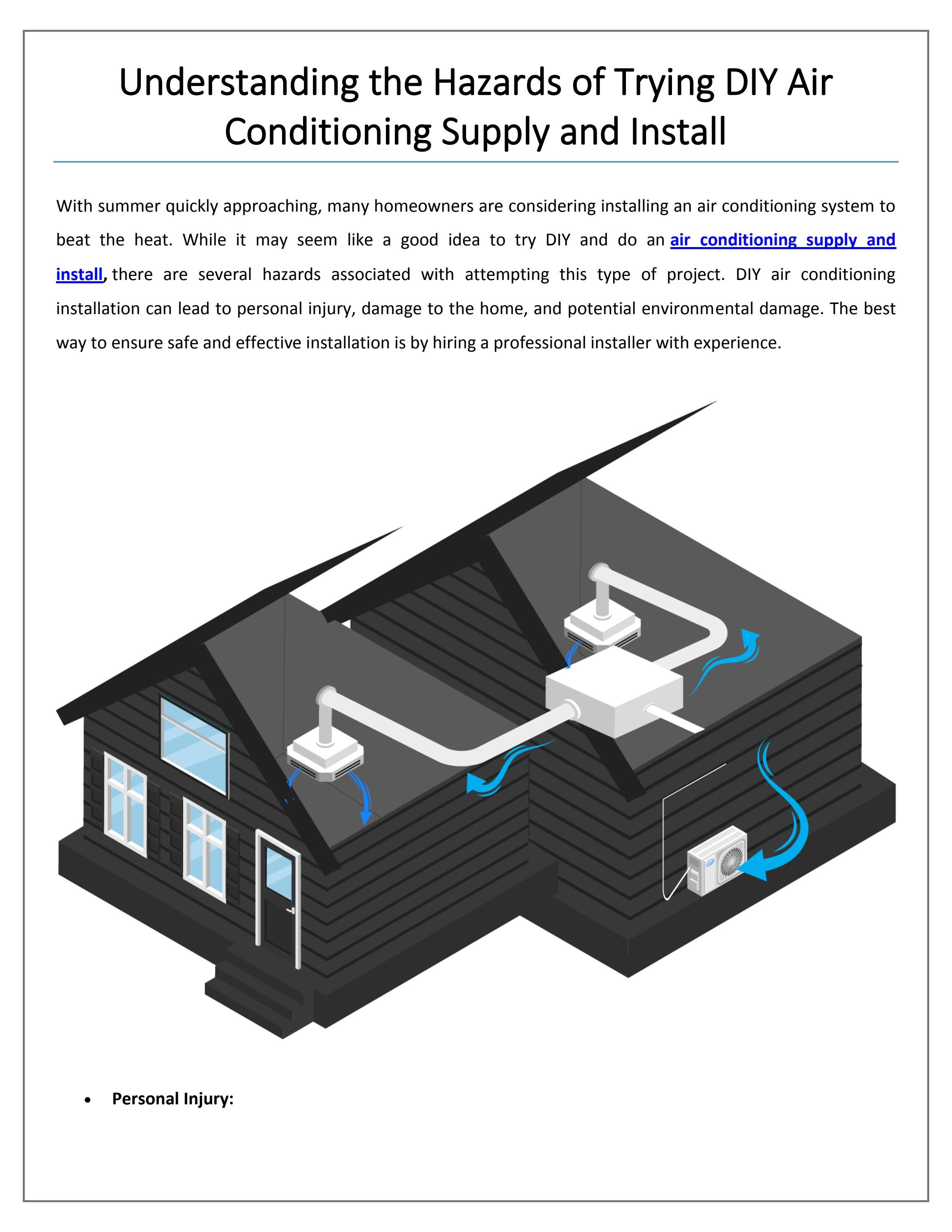 Understanding the Hazards of Trying DIY Air Conditioning Supply and ...