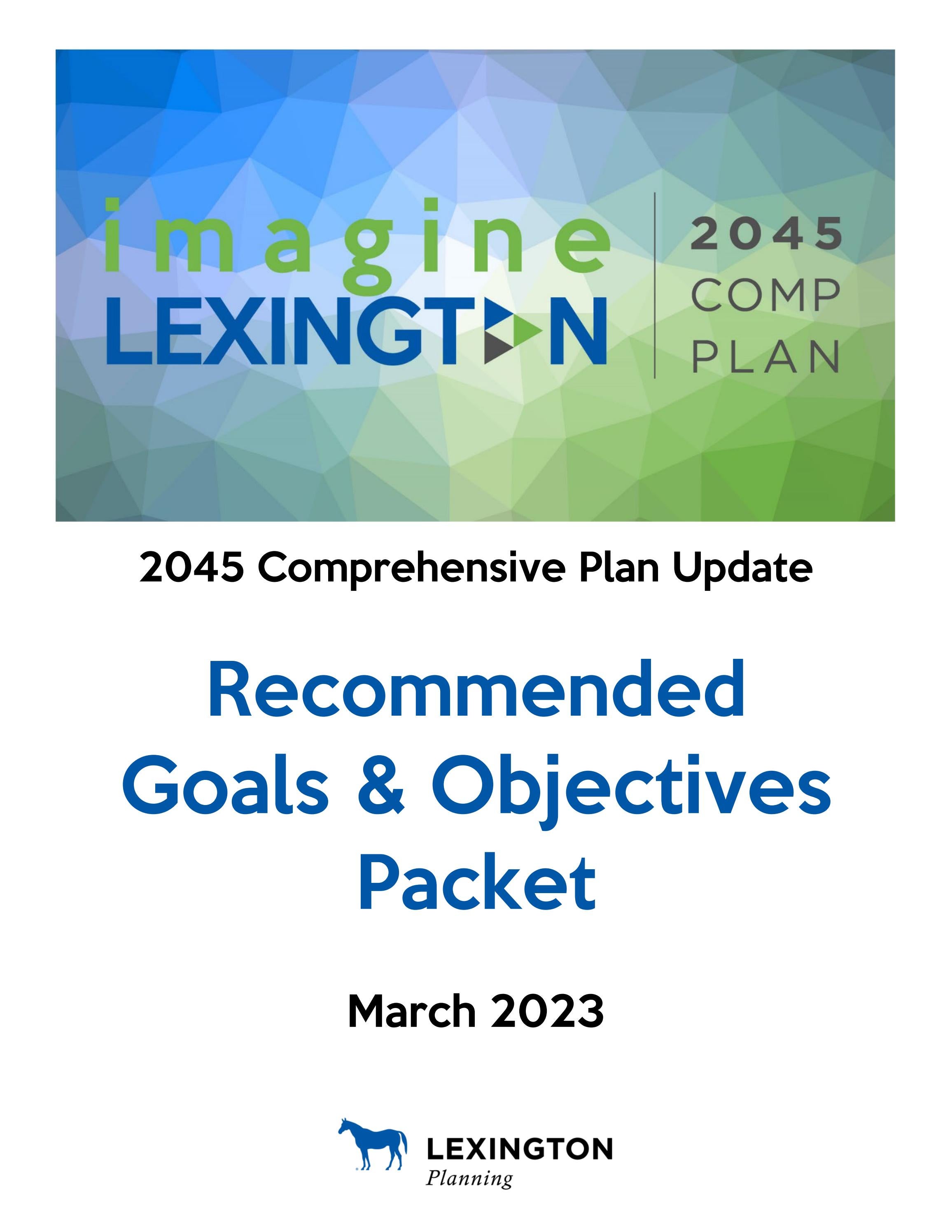 Imagine Lexington 2045 Council Goals and Objectives Packet by ...