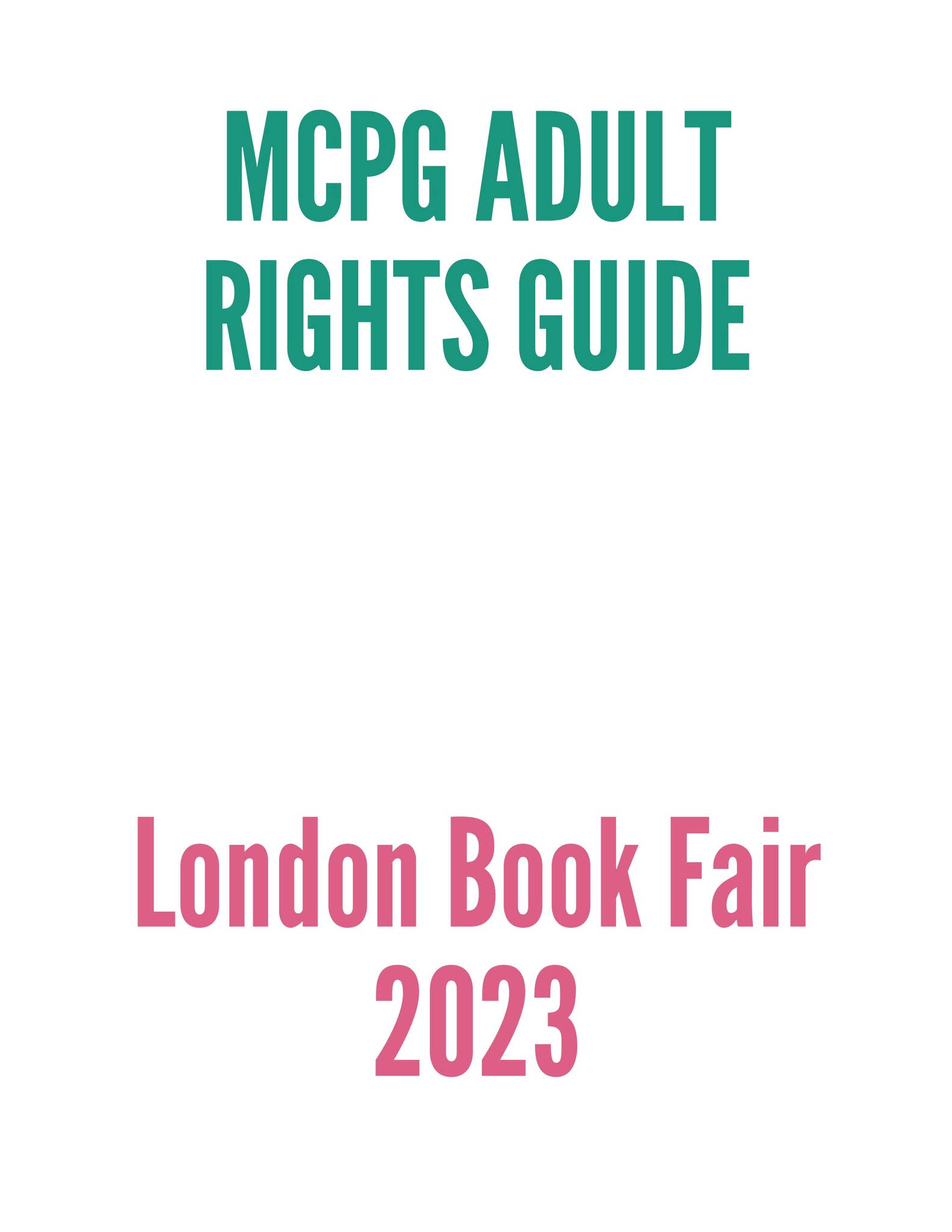MCPG Adult Rights Guide LBF 2023 by Macmillan Children's Publishing ...