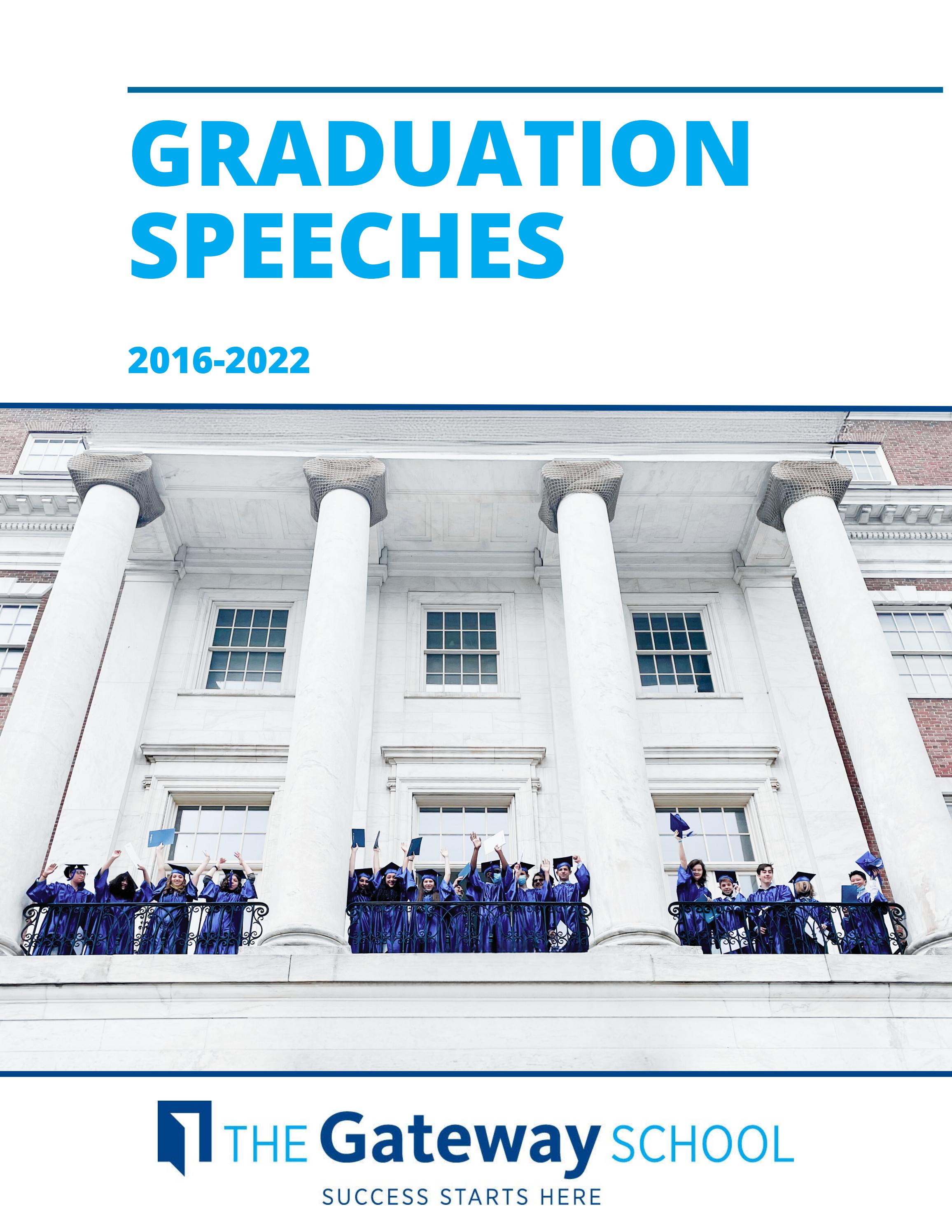 The Gateway School Graduation Speeches 2016-2022 by The Gateway School ...