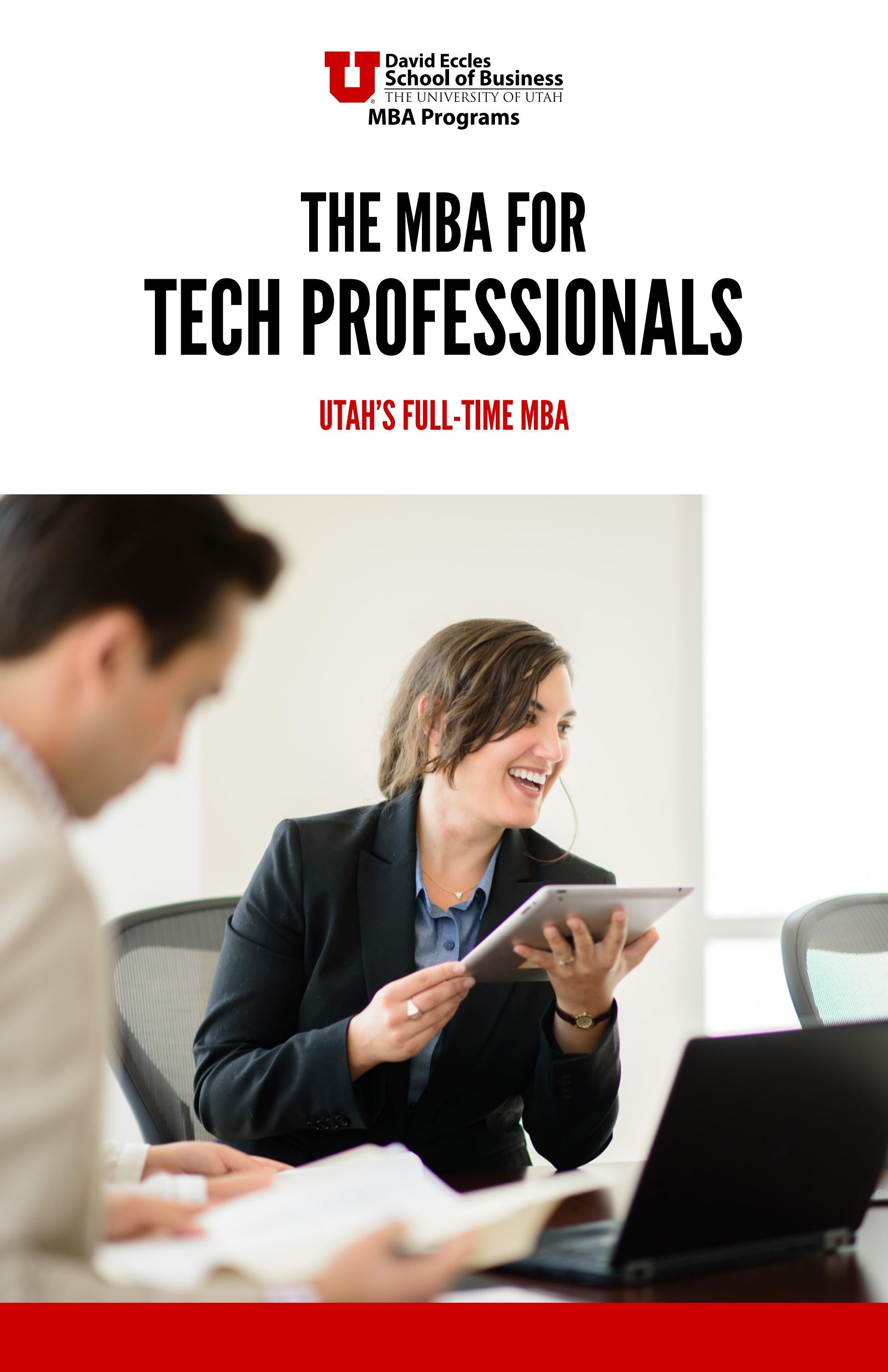 The MBA For Tech Professionals - Utah's Full-Time MBA by University of ...