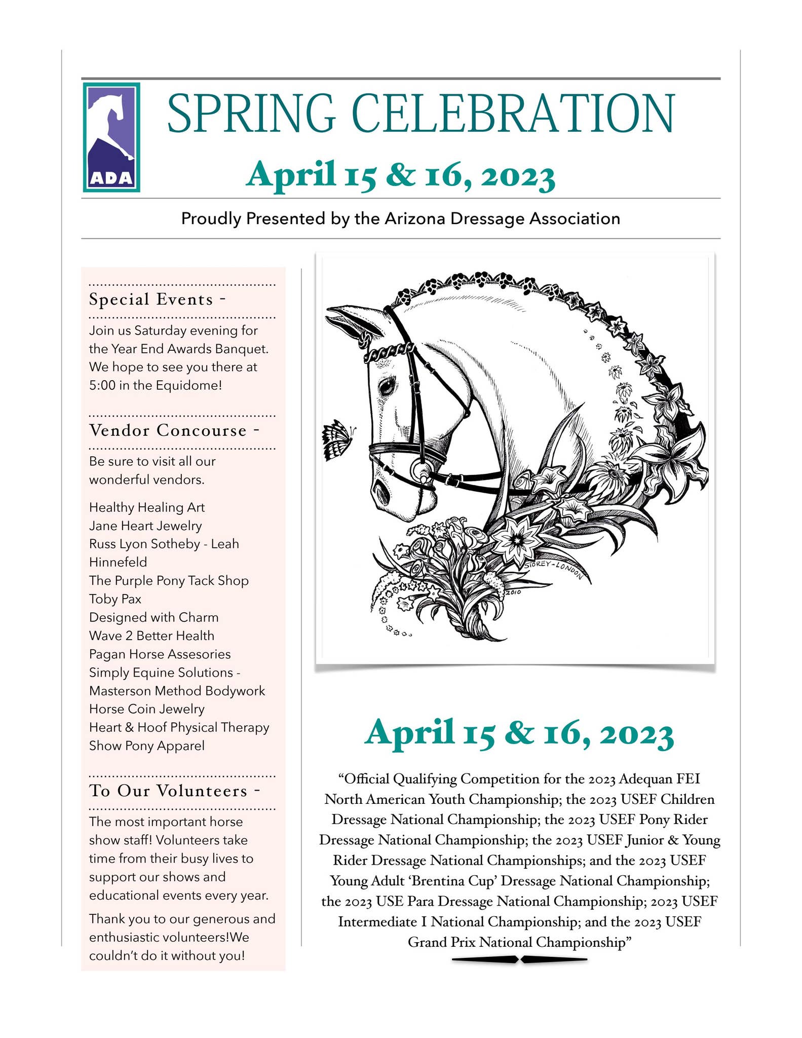 ADA Spring Celebration 2023 Show Program by Arizona Dressage ...