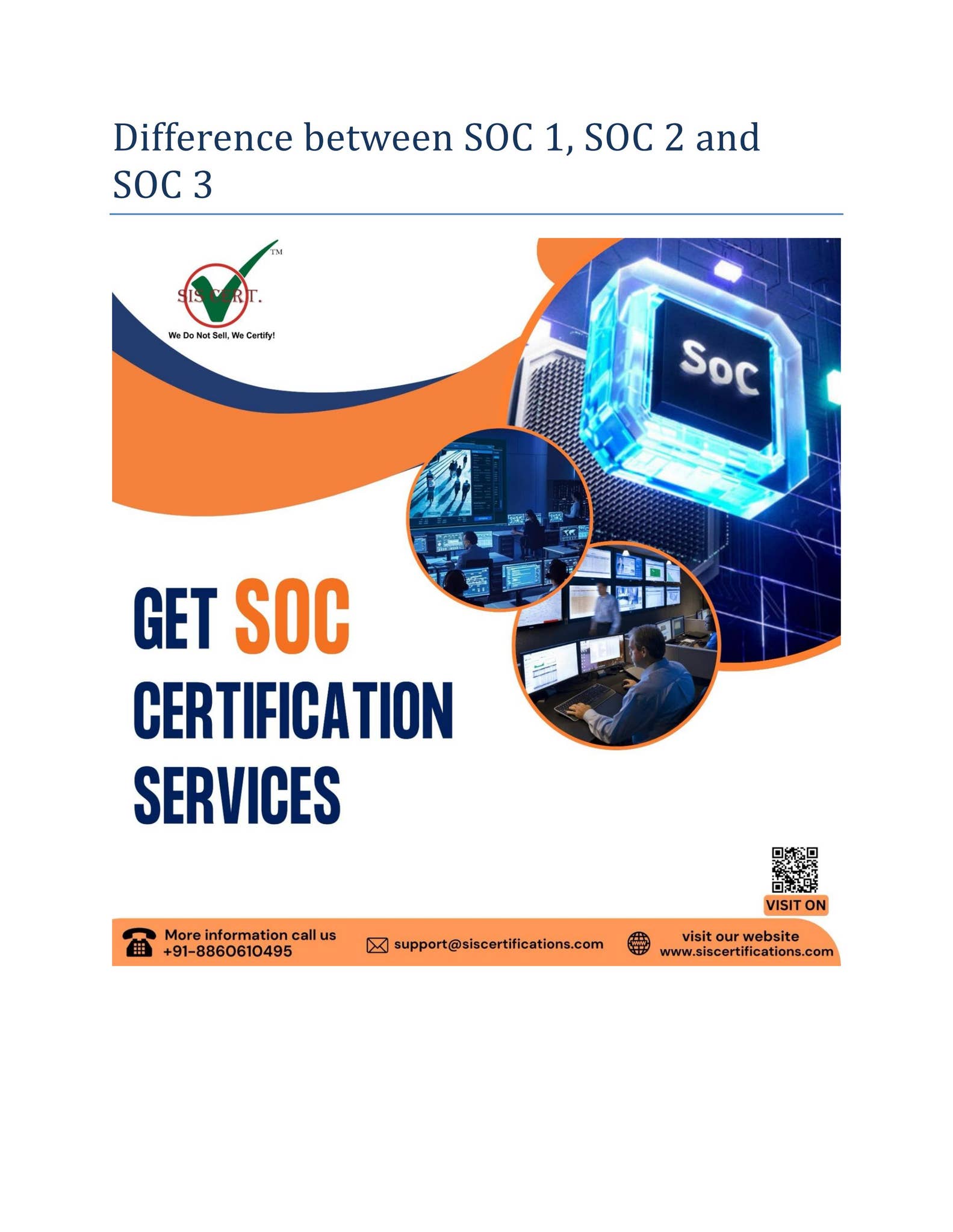 Difference between SOC 1, SOC 2 and SOC 3 by siscertglobal - Issuu