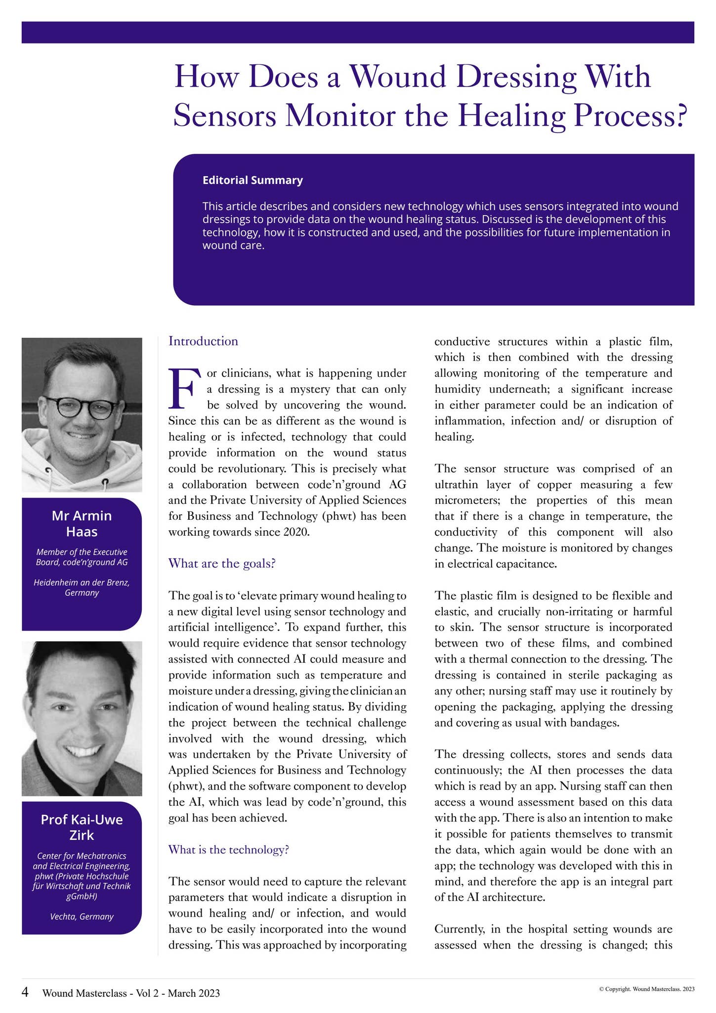 How Does a Wound Dressing With Sensors Monitor the Healing Process? by ...