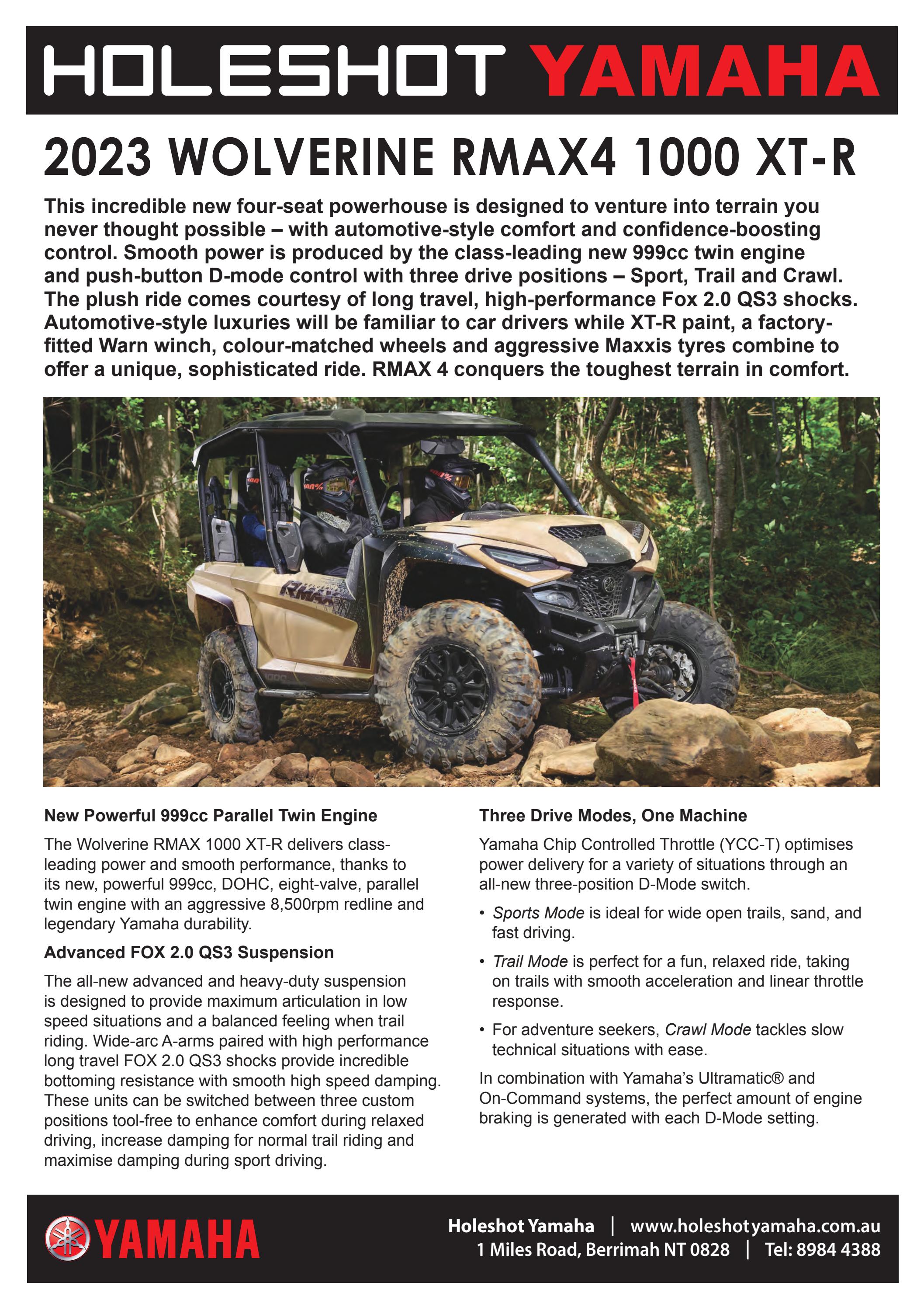 2023 Wolverine RMAX 4 1000 XT-R by holeshotyamaha - Issuu