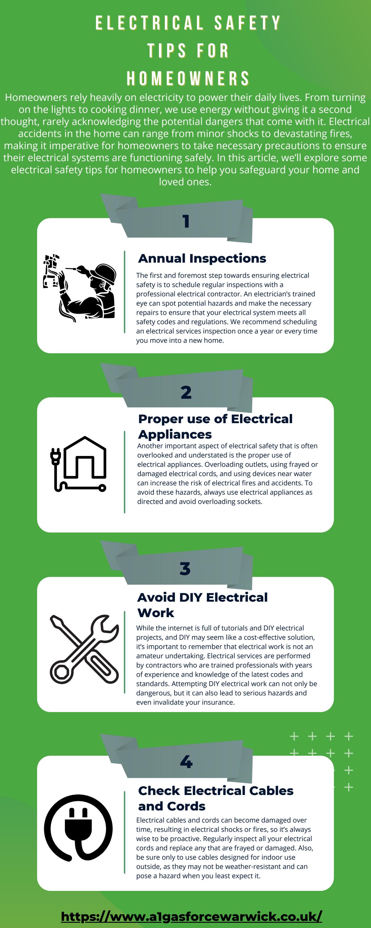 Electrical Safety Tips for Homeowners by A1 Gas Force Warwick - Issuu