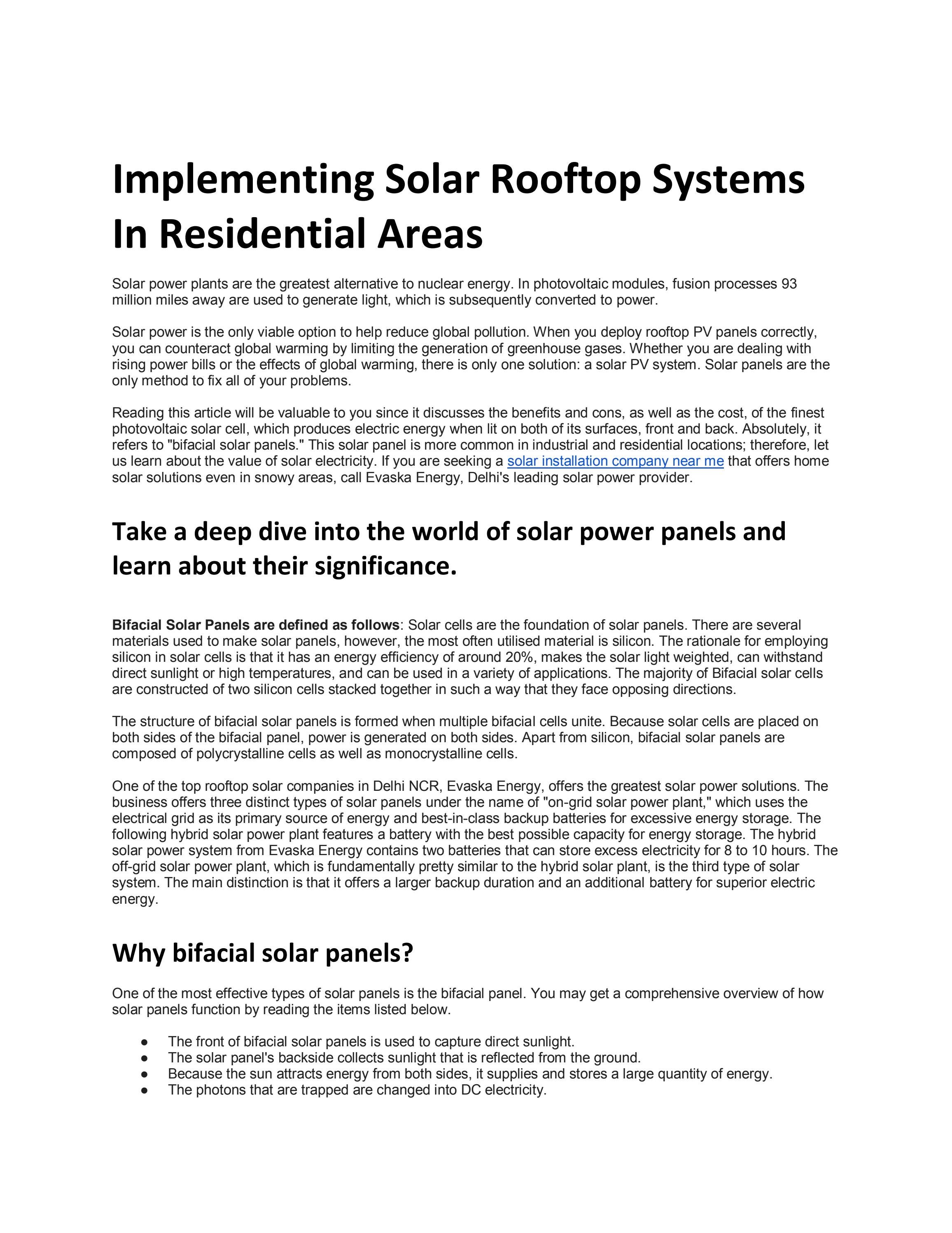 Implementing Solar Rooftop Systems In Residential Areas by Evaska ...