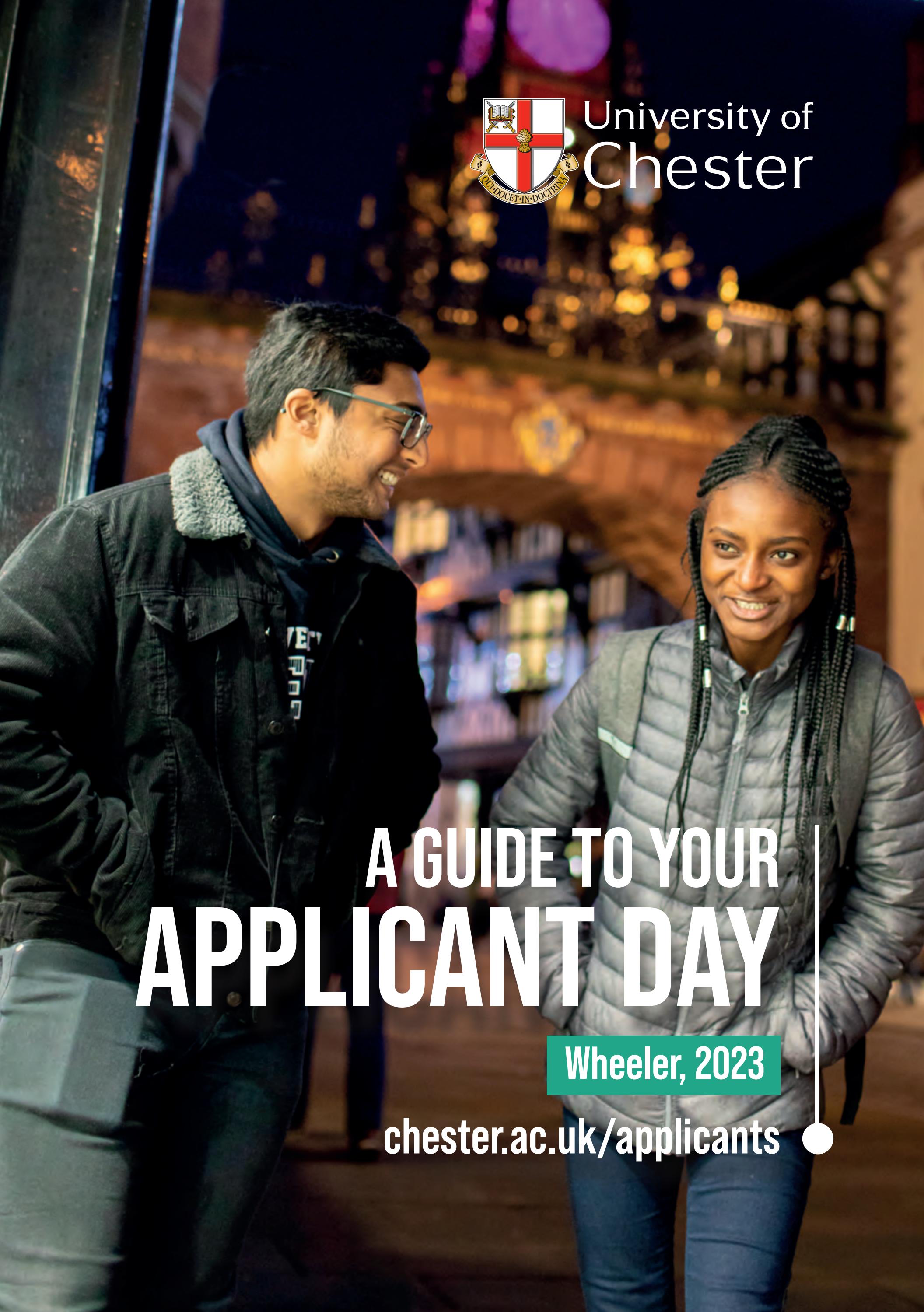 Wheeler Applicant Day Guide by University of Chester - Issuu