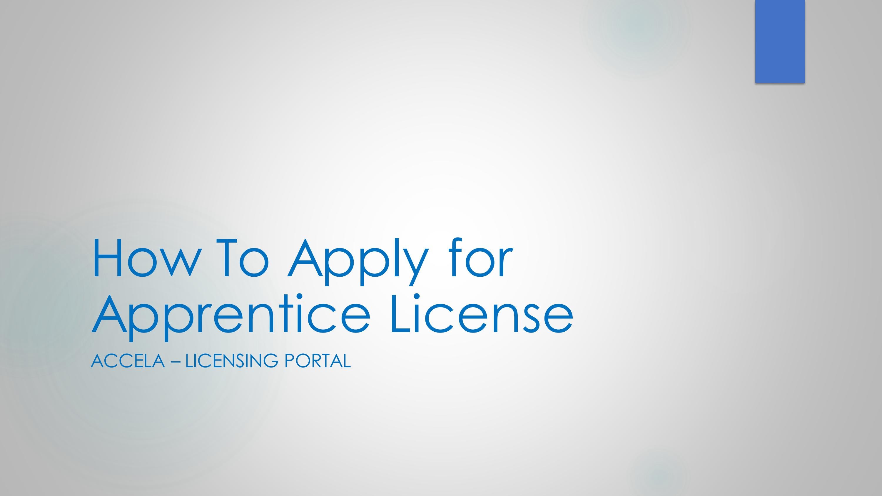 How To Apply for Apprentice License by STLCOGOV - Issuu