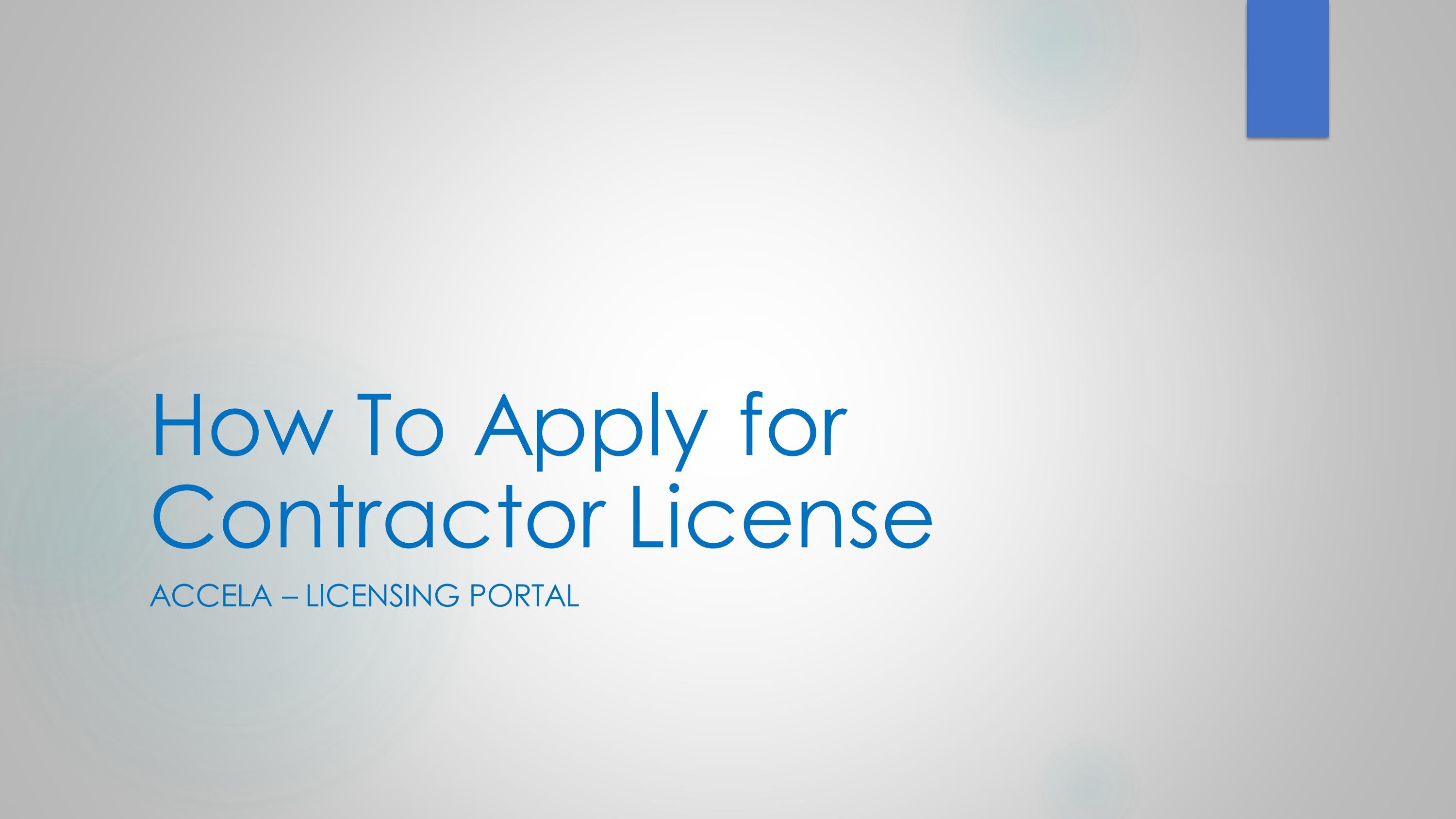 Apply for a Contractor License by STLCOGOV - Issuu