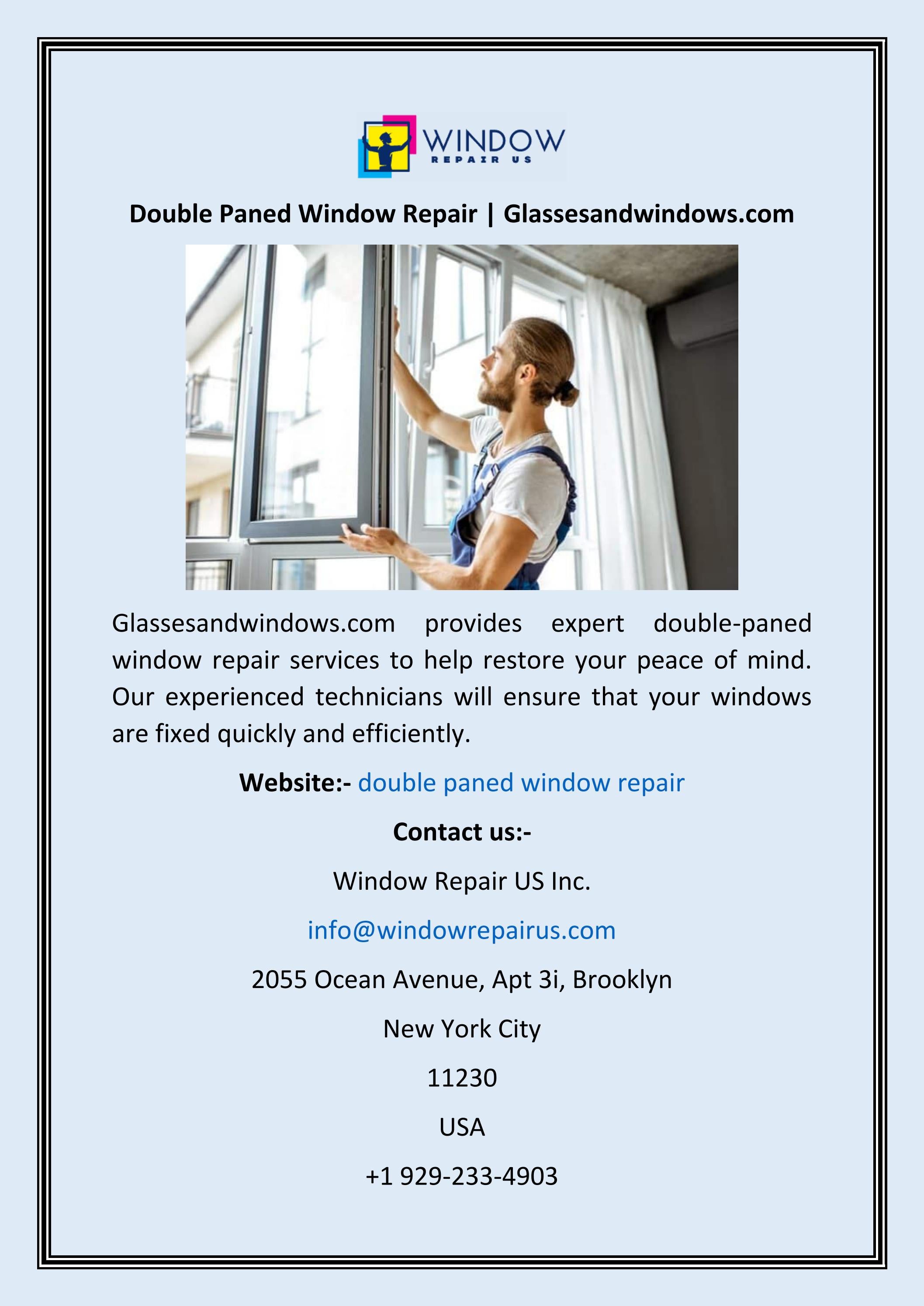 Double Paned Window Repair | Glassesandwindows.com by Window Repair US ...
