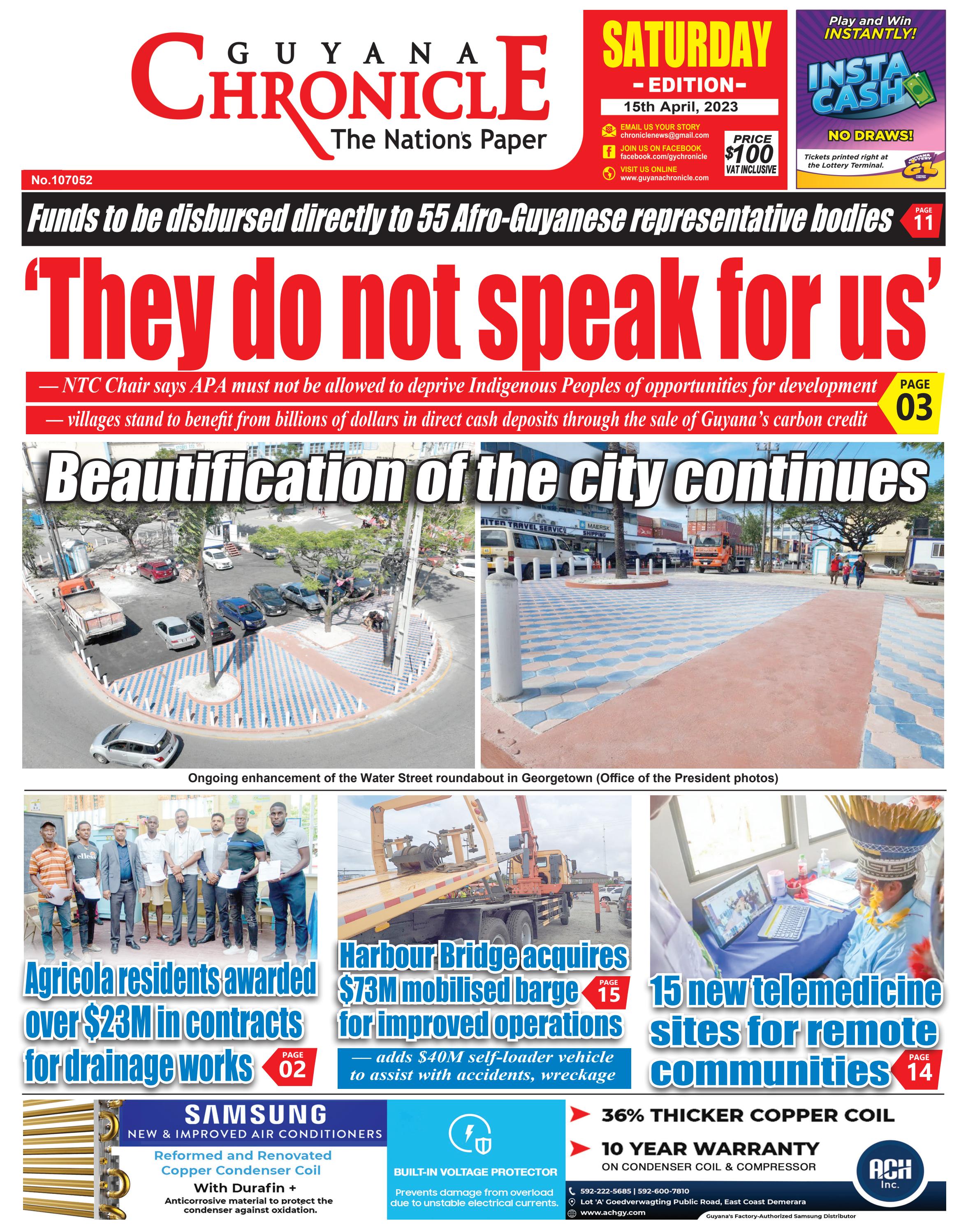Guyana Chronicle E-Paper 14-04-2023 by Guyana Chronicle - Issuu