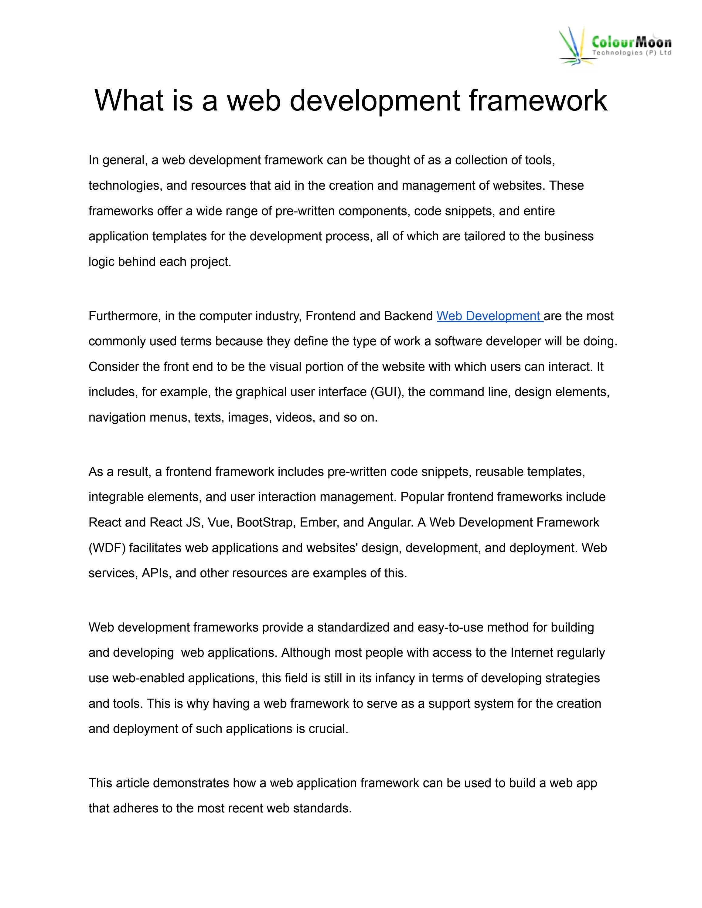 What is a Web development framework? by M Prashanth - Issuu