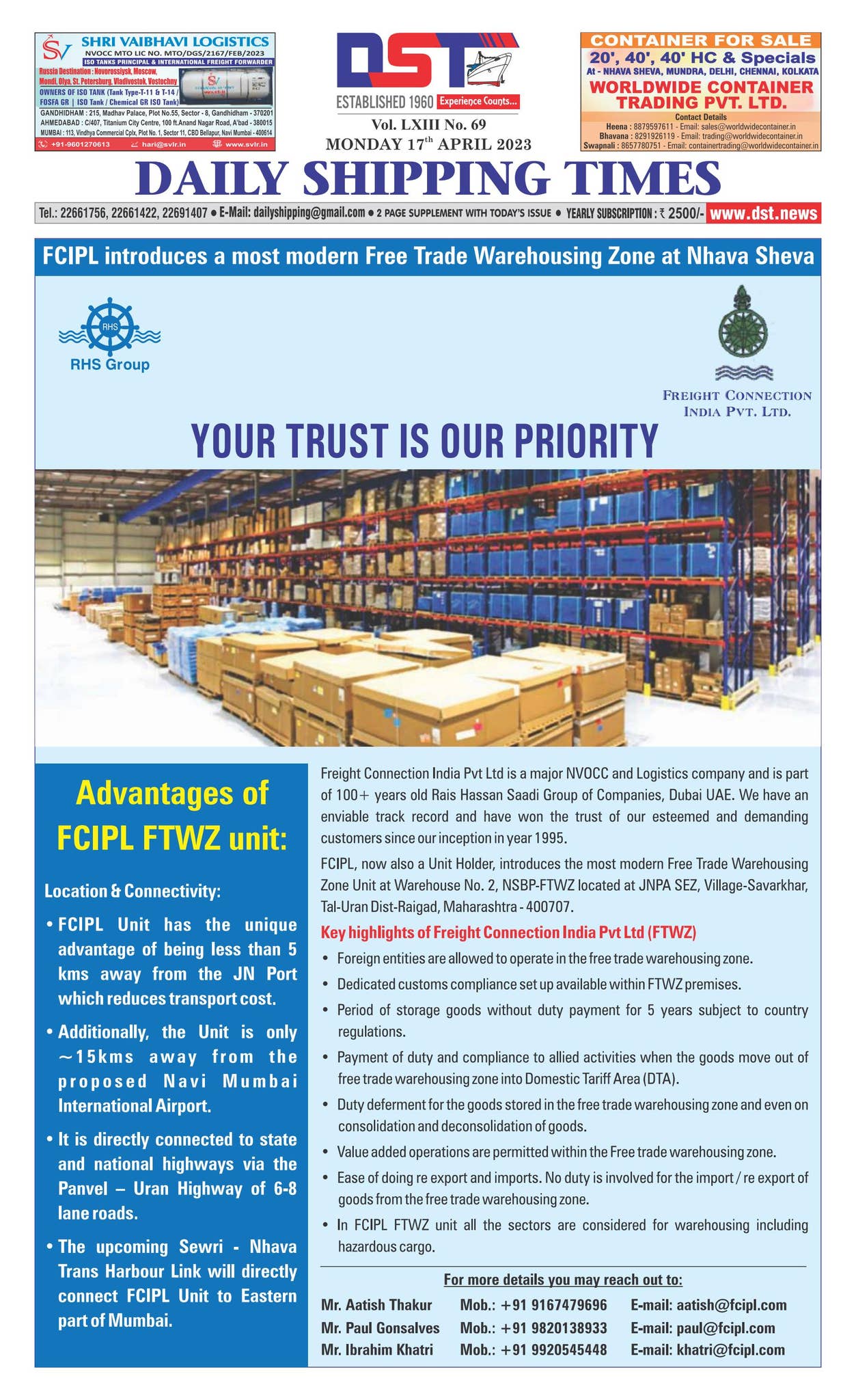 MUM-17-04-2023 by Daily Shipping Times - Issuu