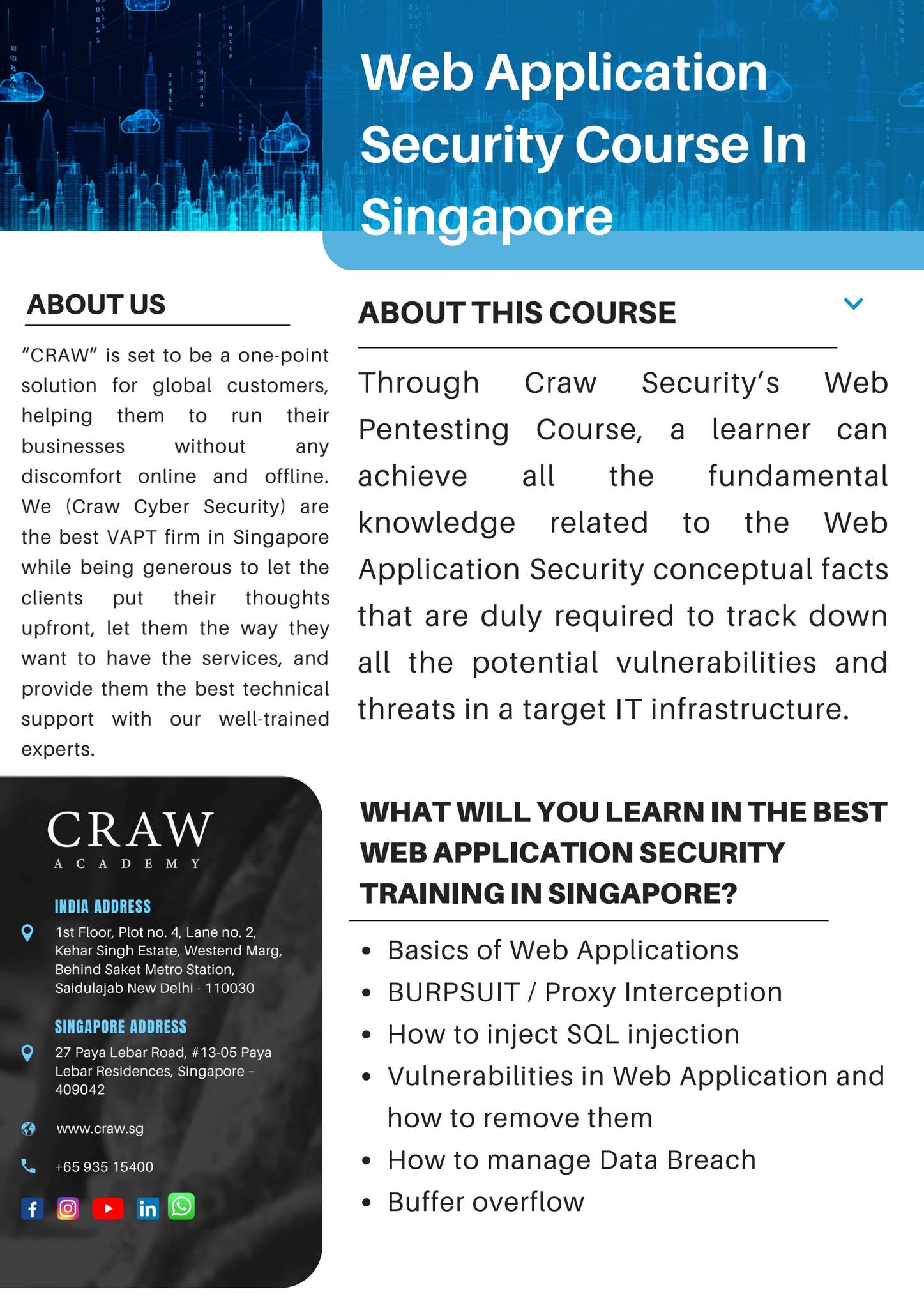 Web Application Security Course In Singapore by craw security - Issuu